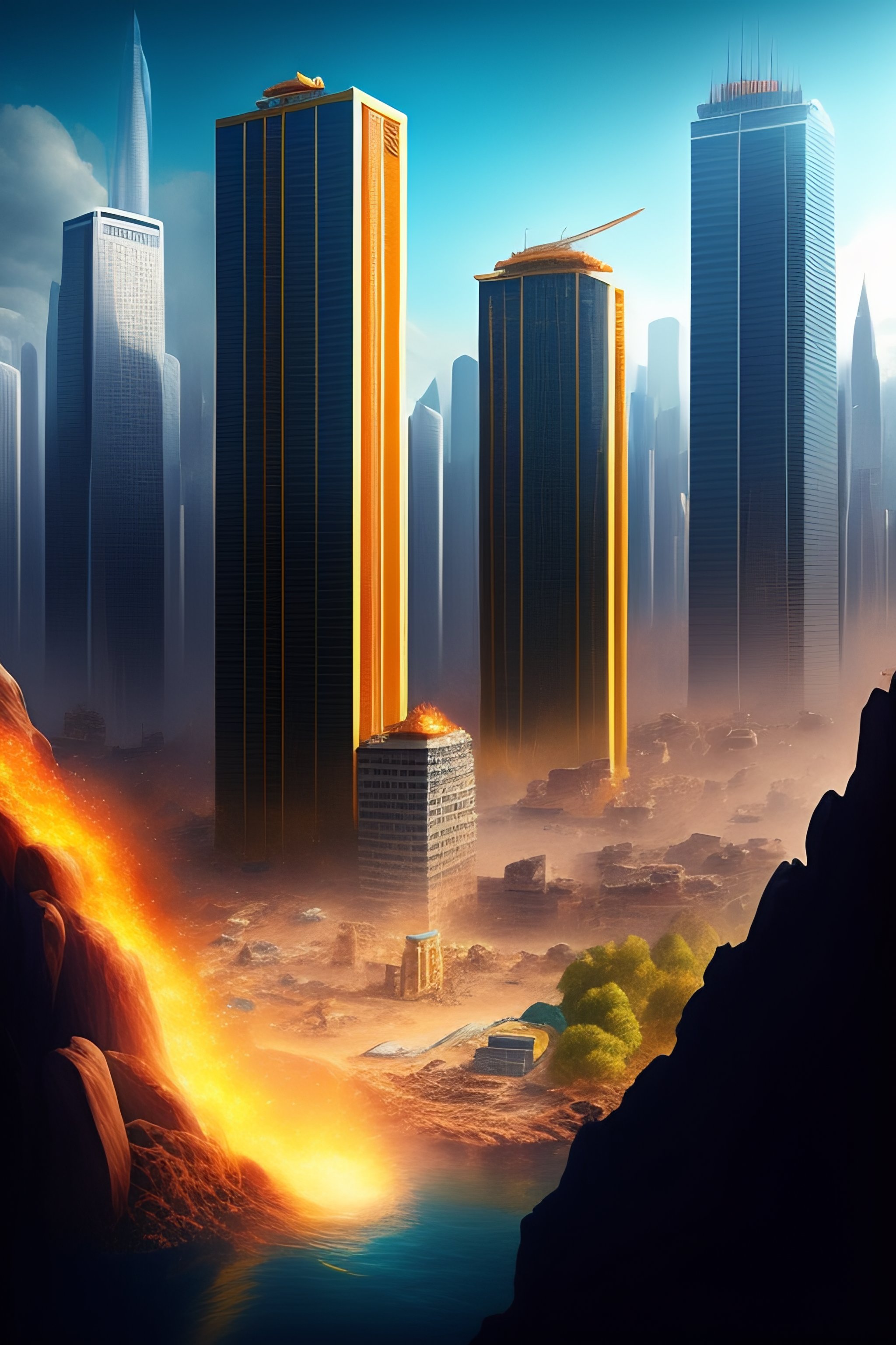 Lexica - Super hero builder rebuilding destroyed city