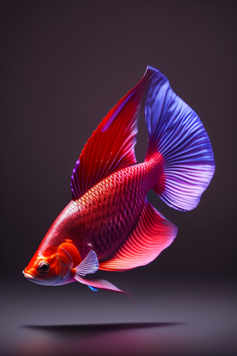 Lexica - Red betta fish,4k,hd,vibrant color