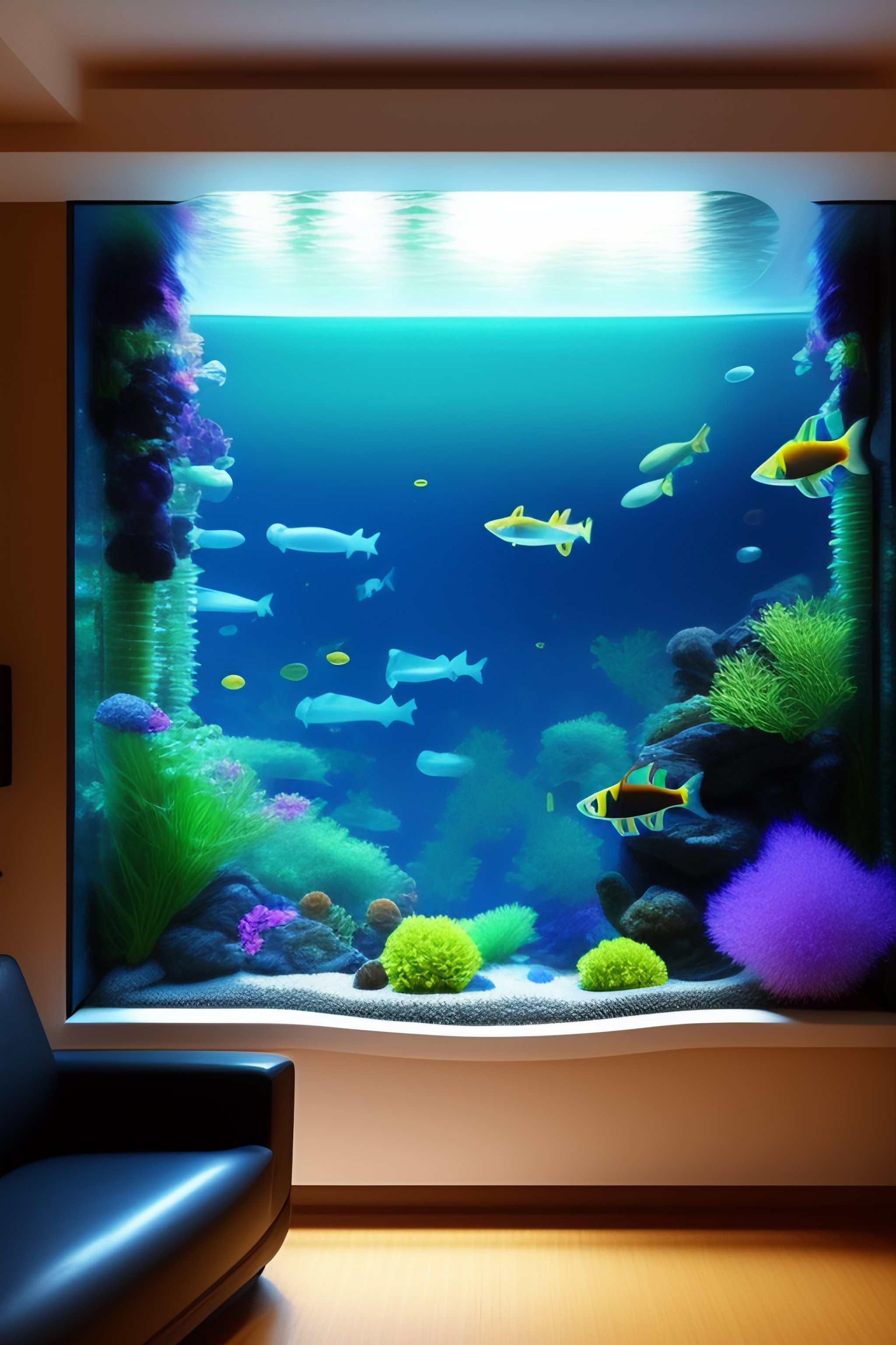 Lexica - Galaxy in aquarium, aquarium in room