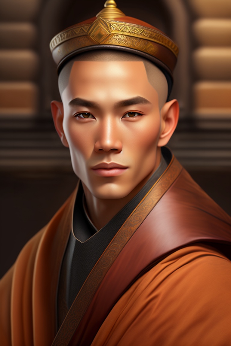 Lexica - Monk,front face.impressive,attractive