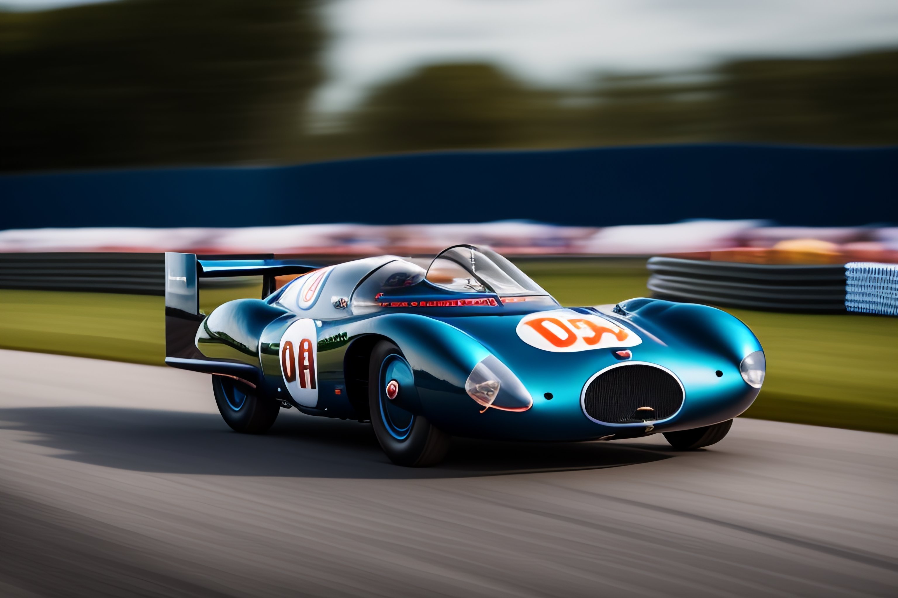 Lexica - A 1955 Bugatti race car at Le Mans