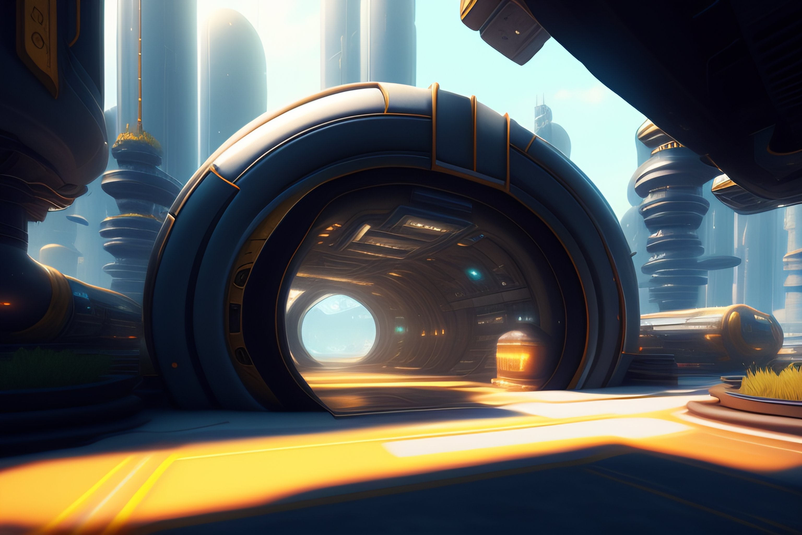 Lexica - Futuristic city, radiant light, detailed and intricate ...