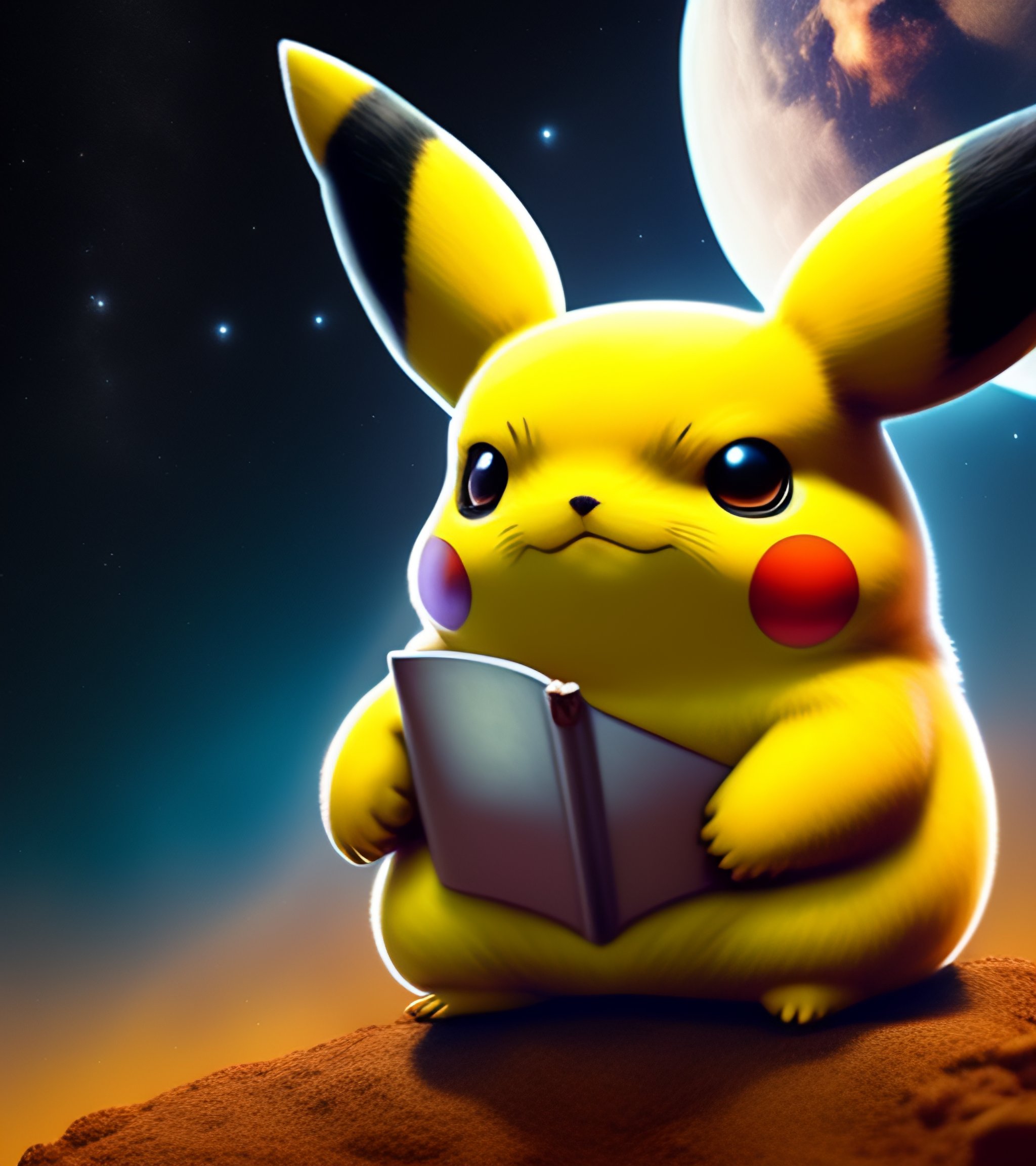 Lexica - Pikachu en la luna