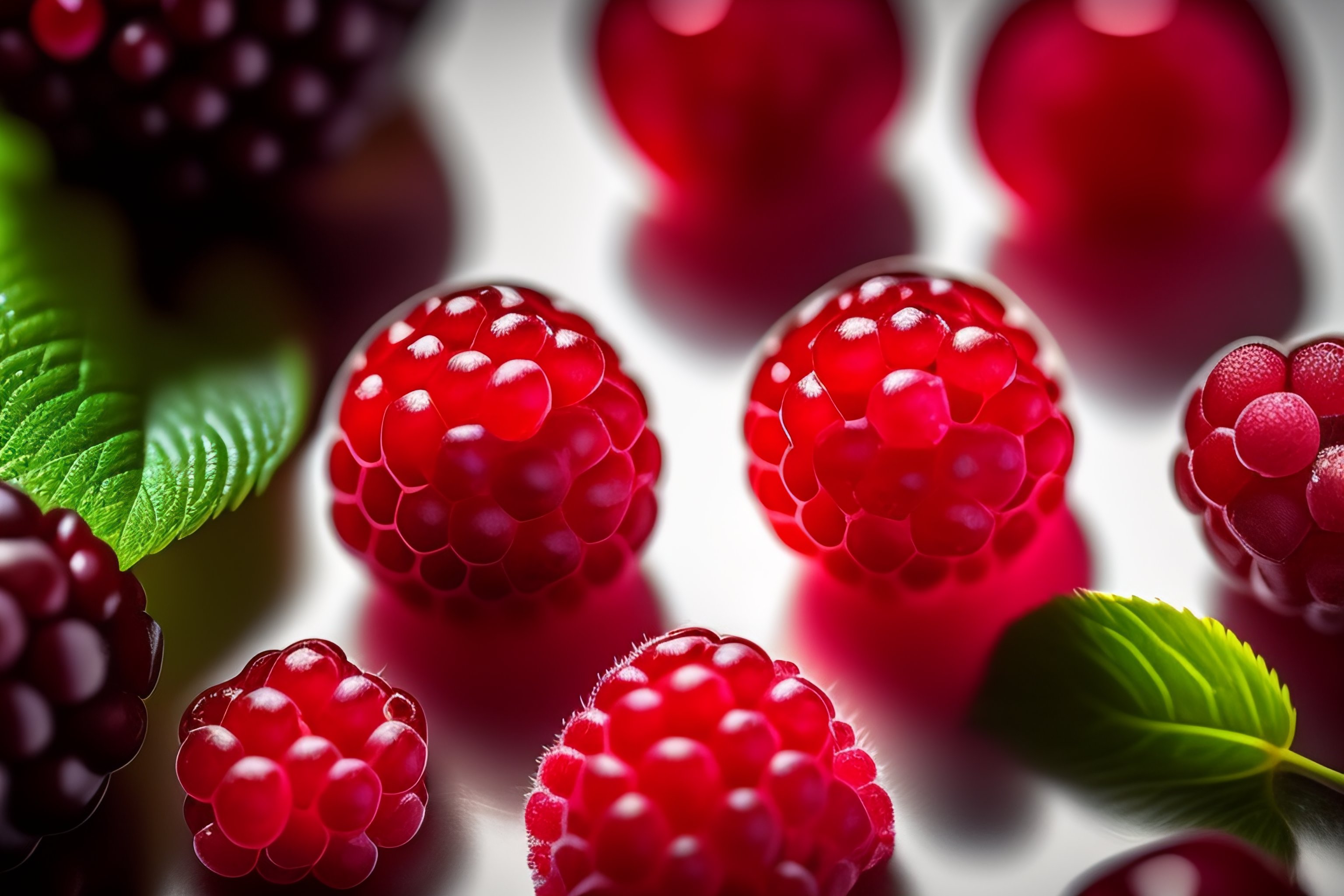 Lexica - Raspberries macro photo, super realistic, high quality, super ...