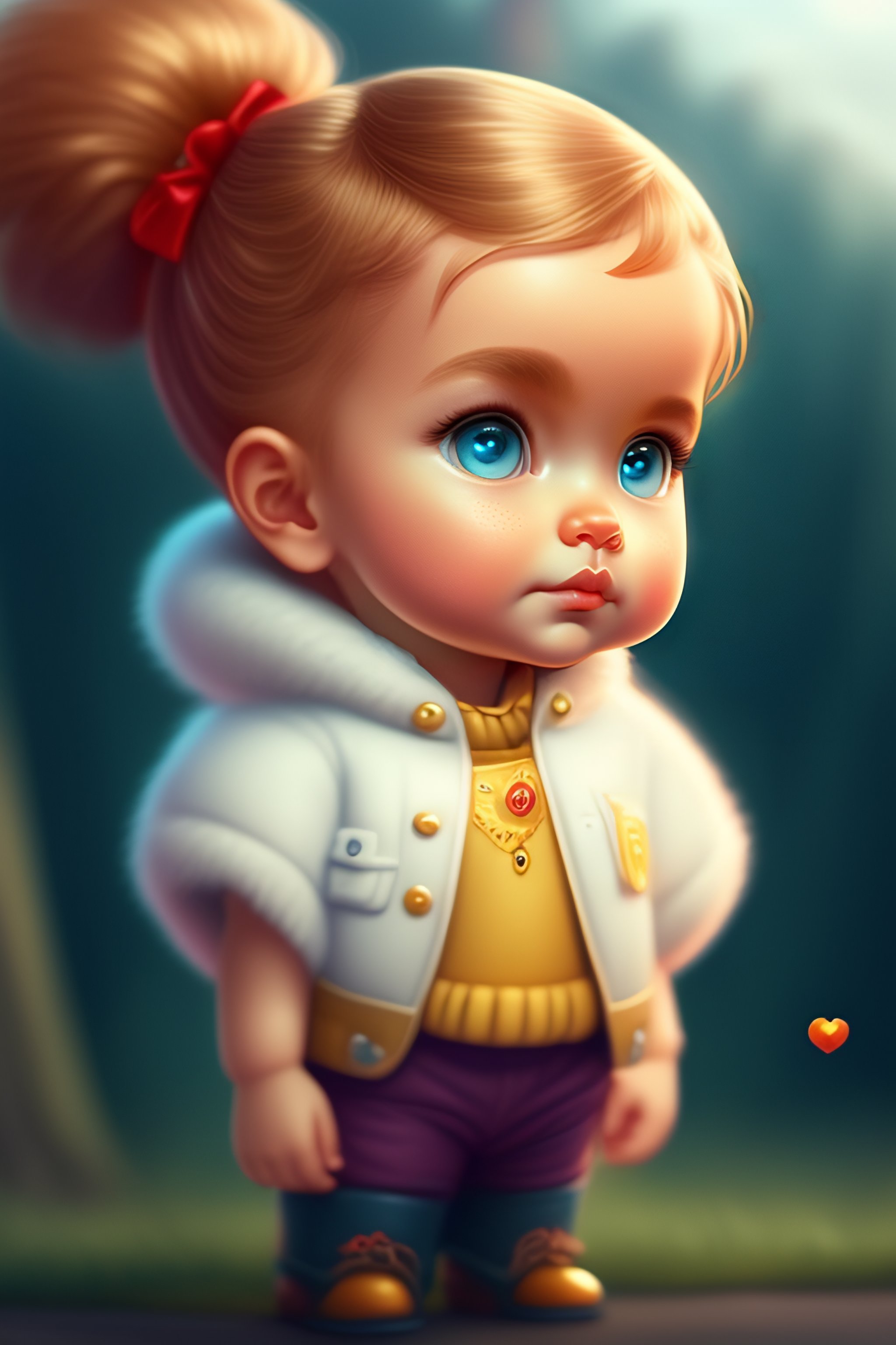 Lexica - Cute and adorable cartoon Scarlett Johansson baby, fantasy ...
