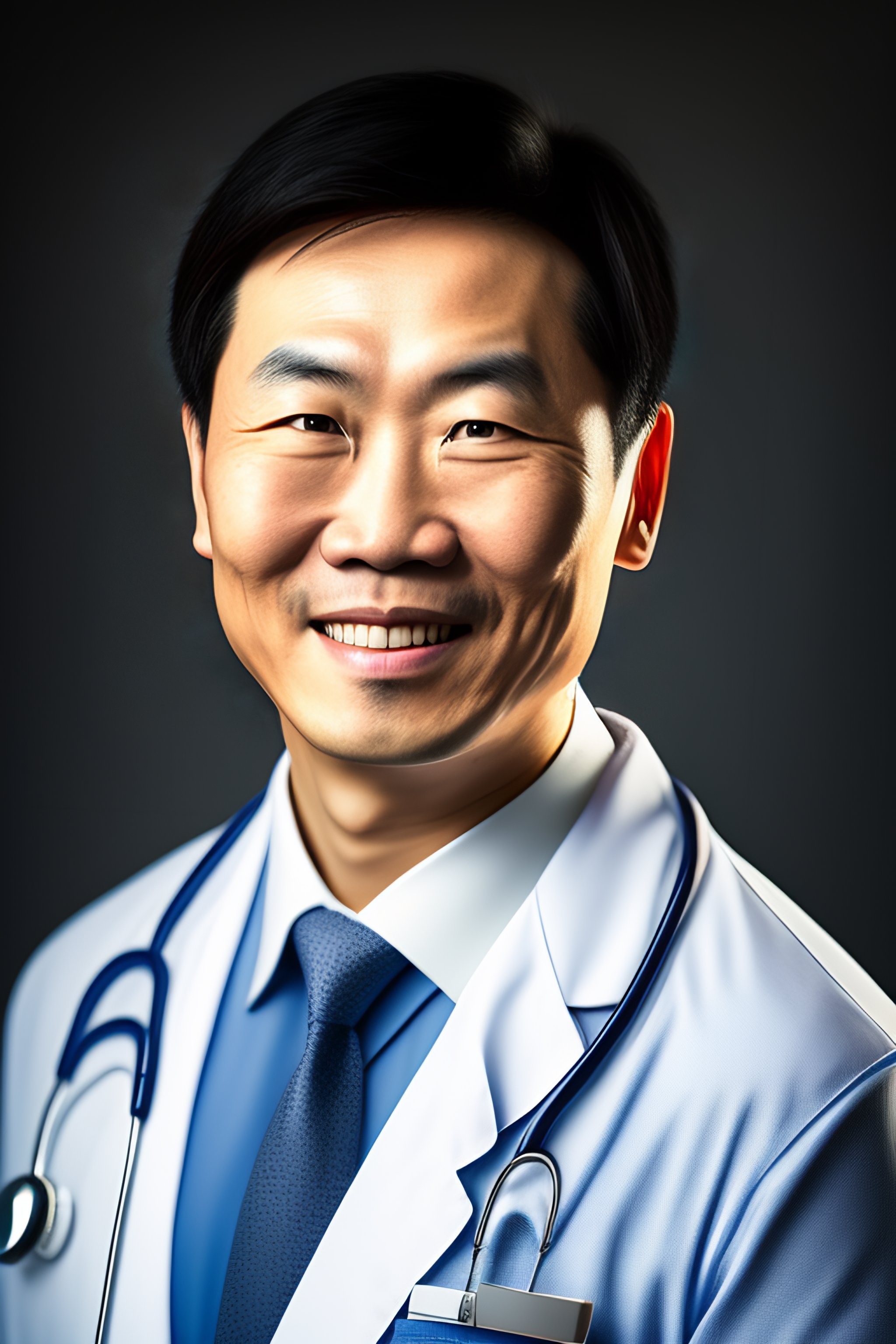 Lexica - 40 year old, smiling chinese doctor, headshot, photo realistic
