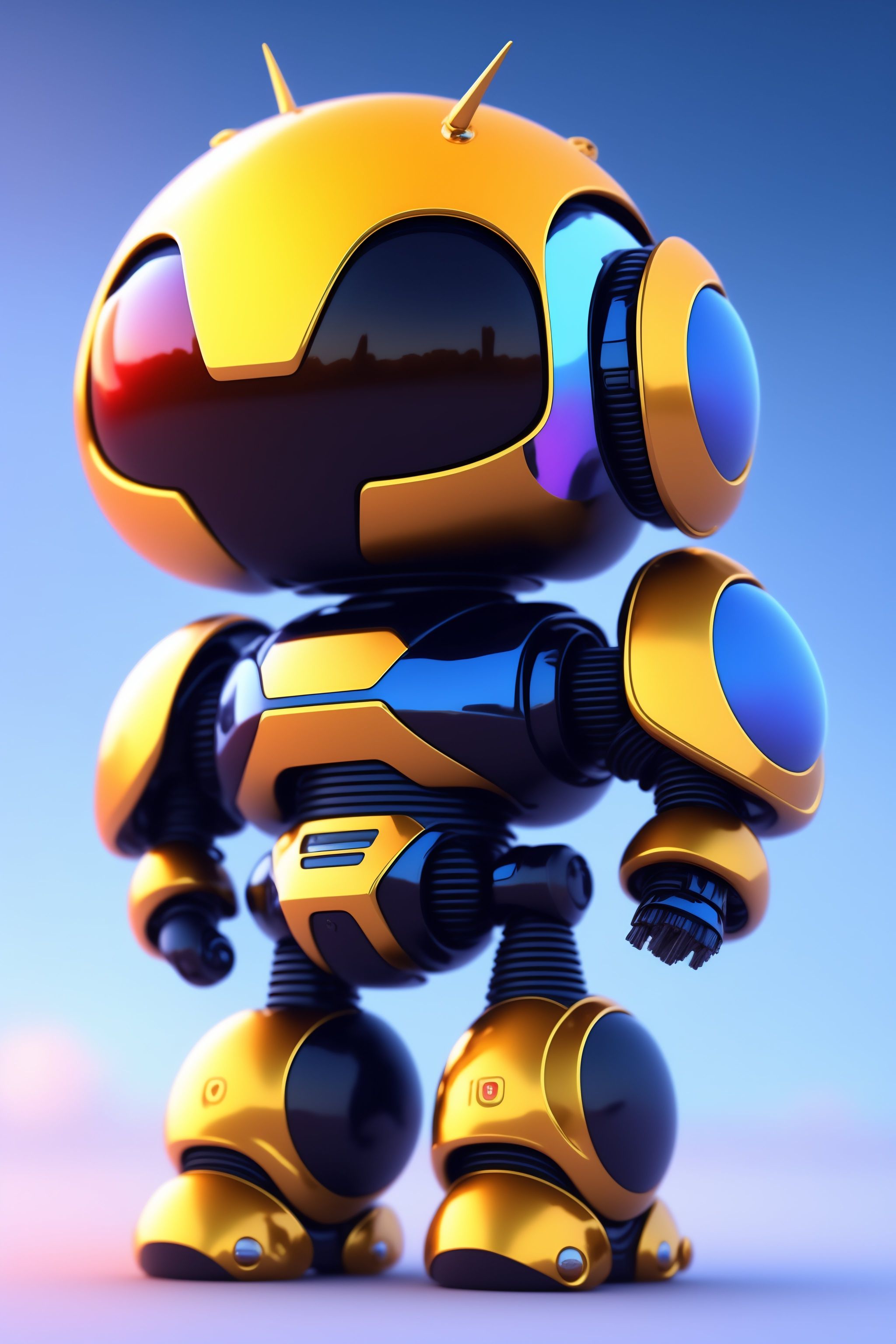 Lexica - Prototype solar powered android robot, clean, blue sky, video ...