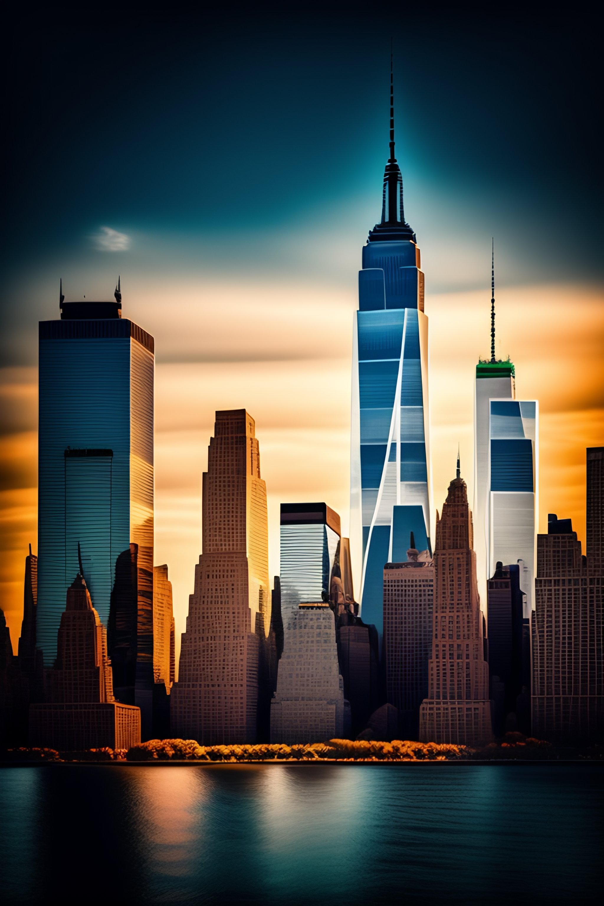 Lexica - New york city skyline, vintage