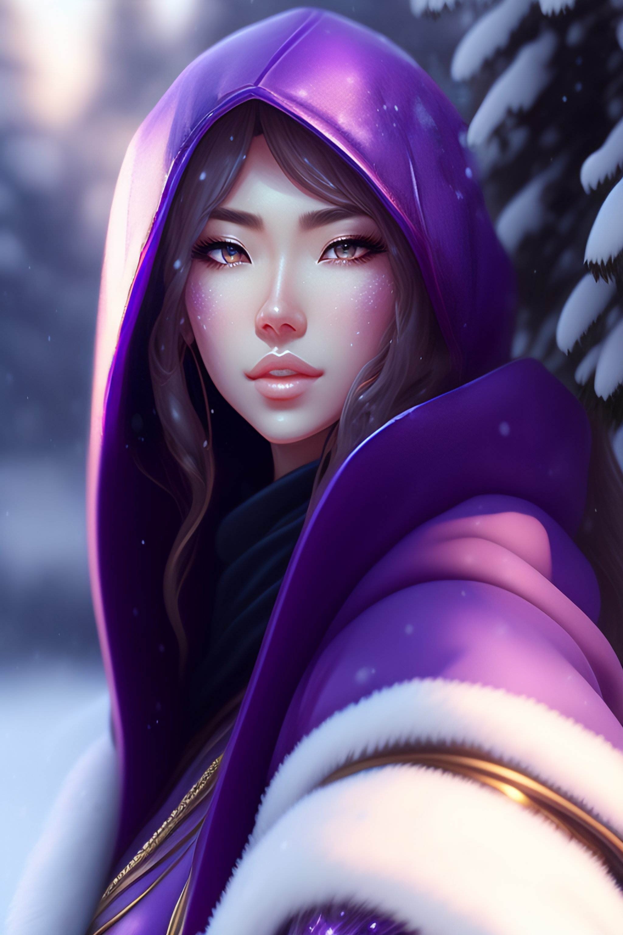 Lexica - Realistic playful anime amethyst female covered in dragfur ...