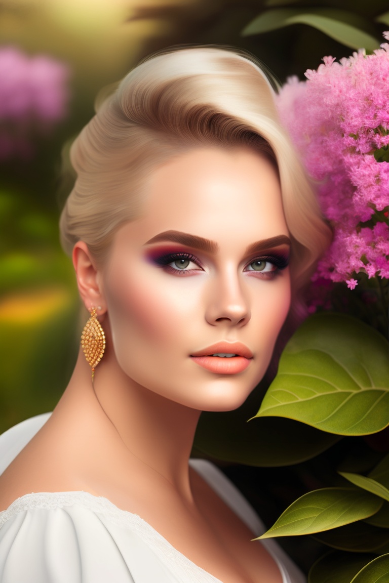 Lexica - Plus-sized Norwegian model, makeup, eyeliner, wide hips ...