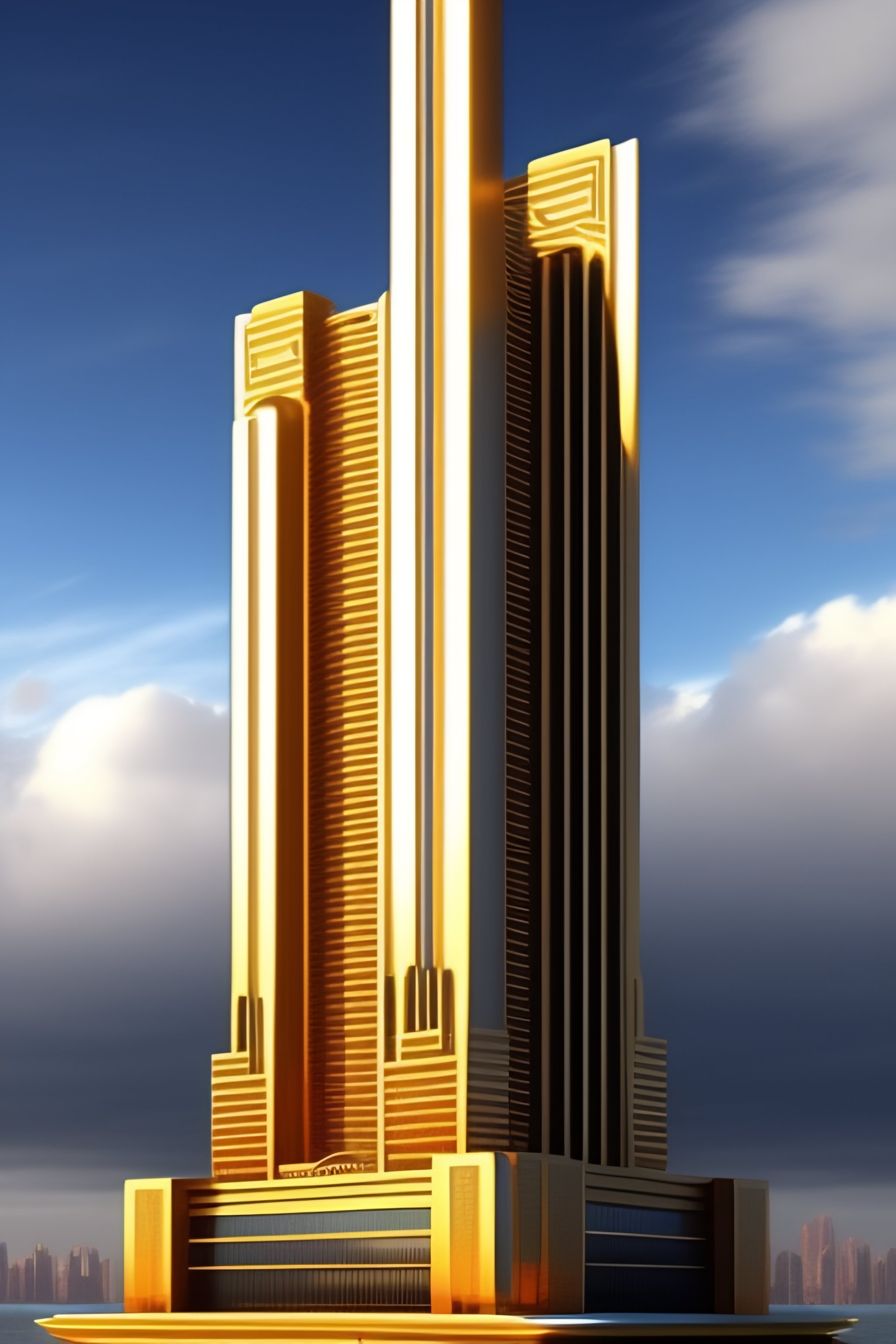 Lexica - Innovative structural design of skyscraper in art deco style