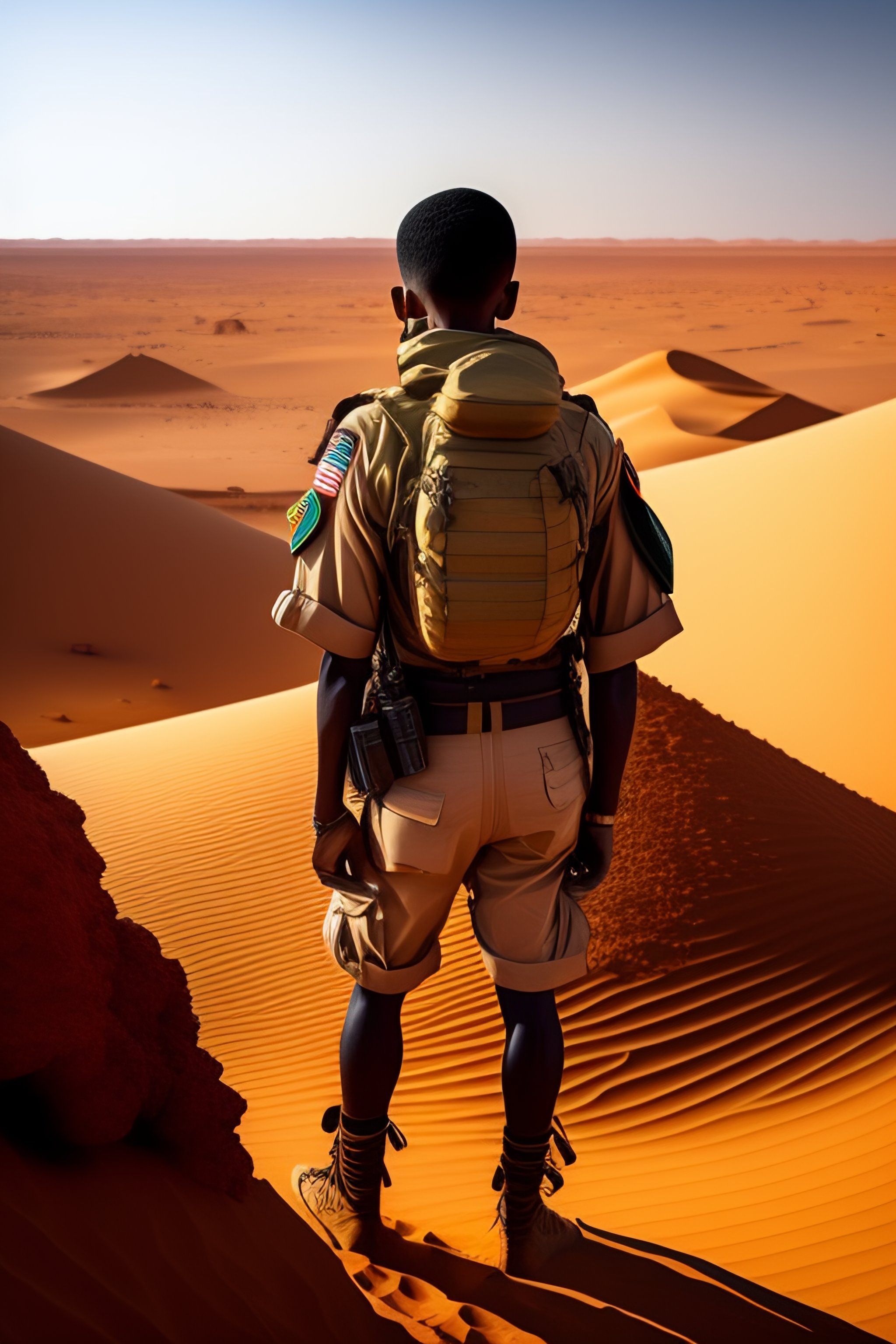 Lexica - Scout Boy arabe dans une Sahara