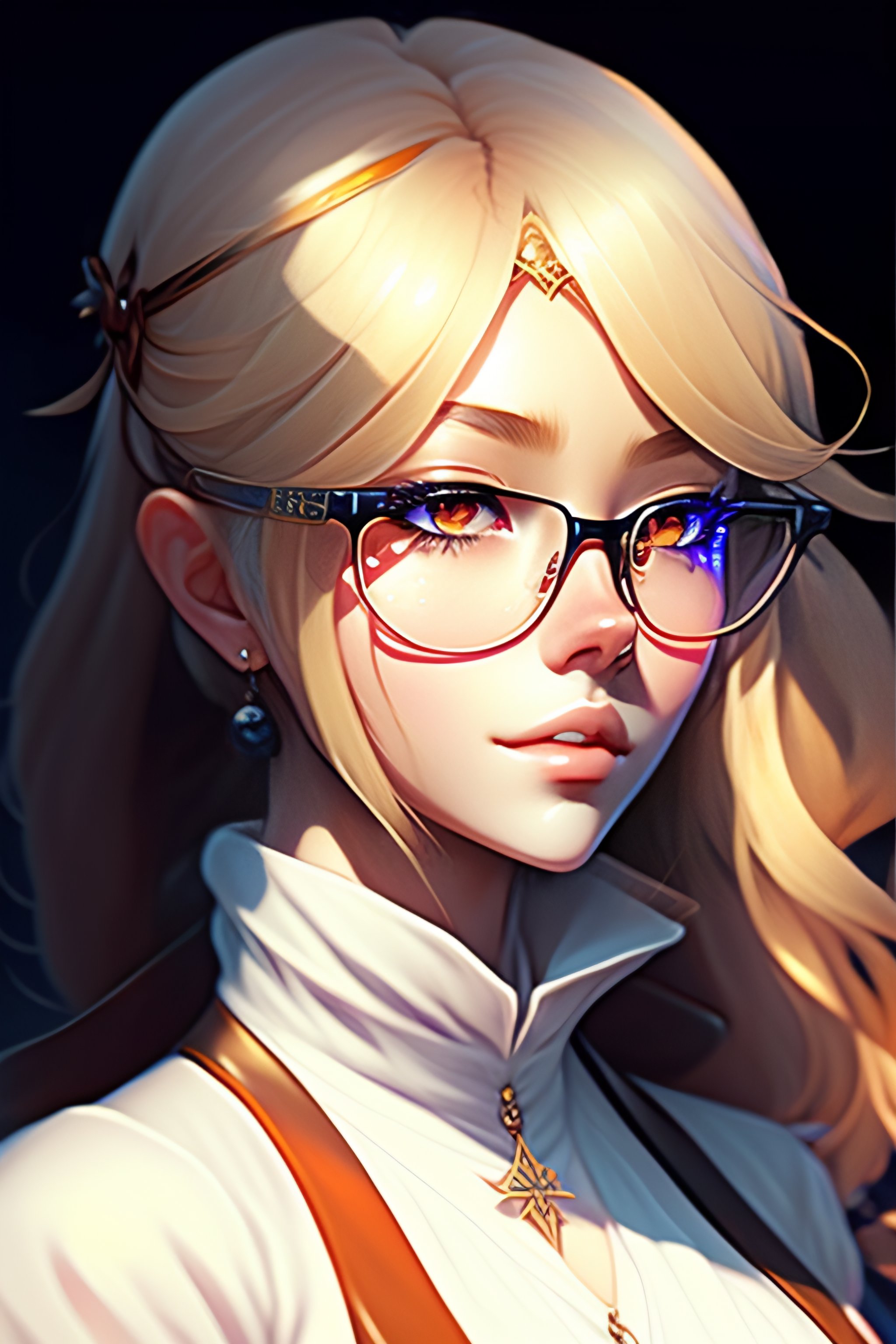 Lexica - Blonde haired gothic magical girl anime character with glasses ...