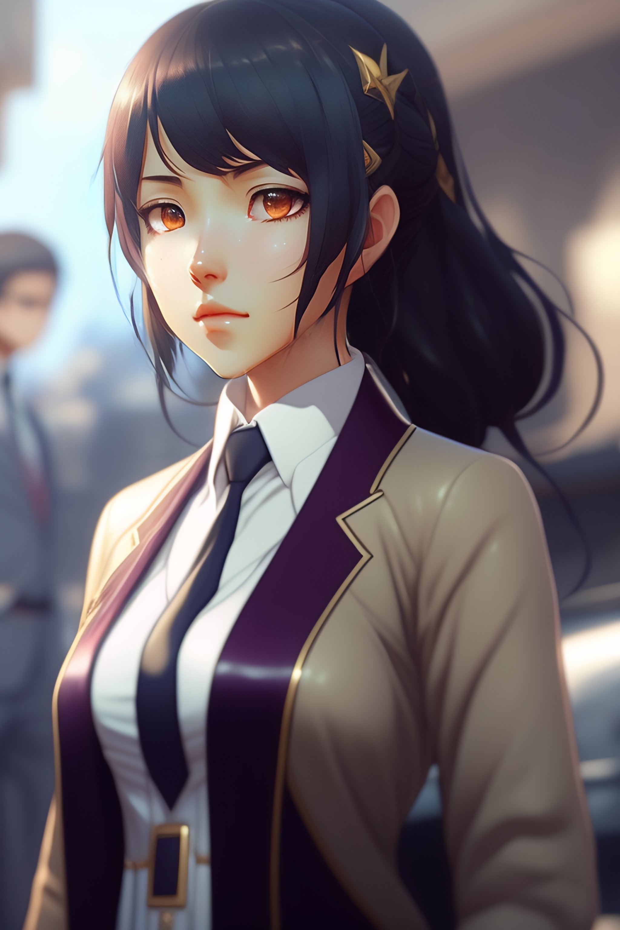 Lexica - Mikasa ackerman suit and tie, winds of winter, au naturel ...