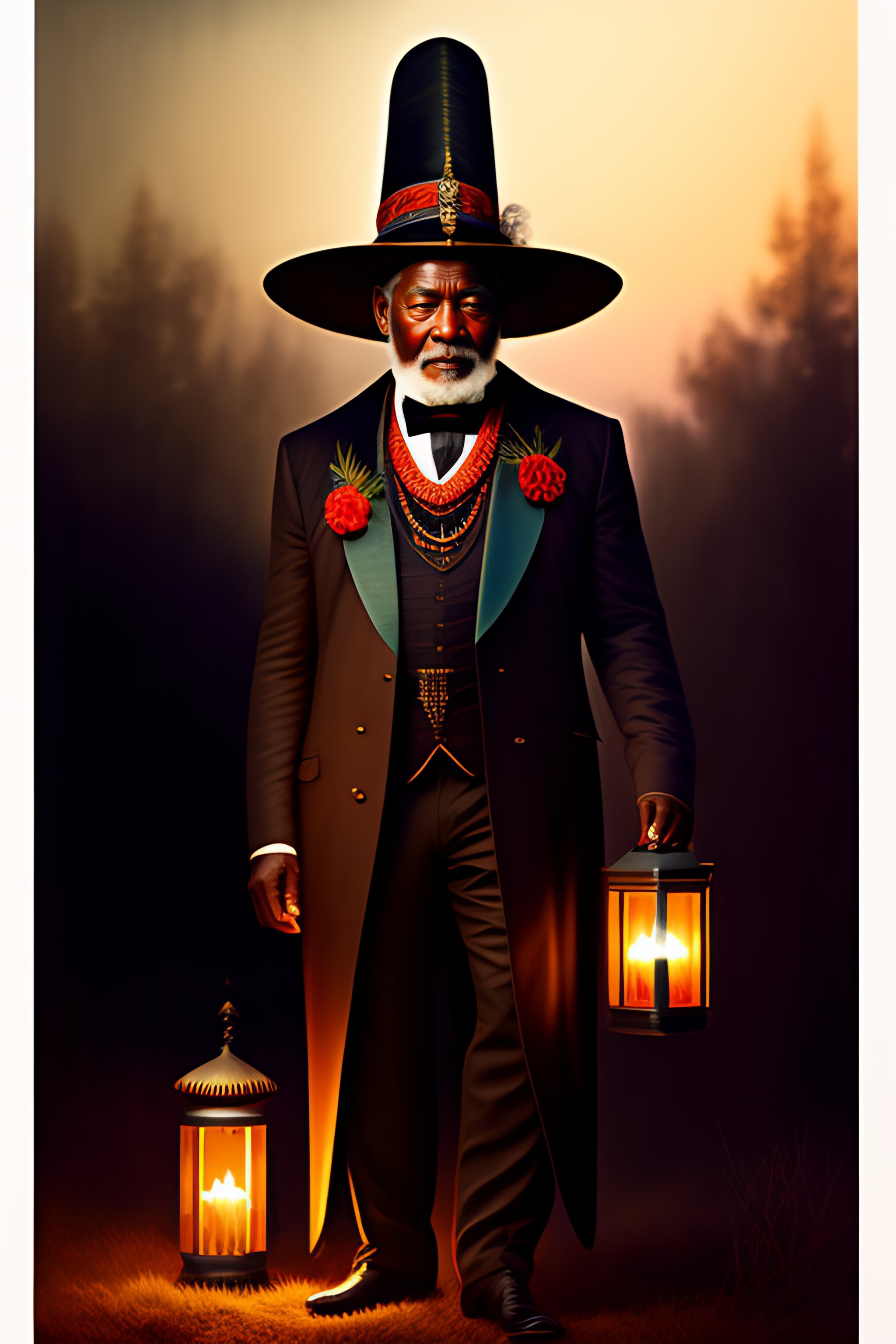 Lexica - Full shot body photo of a voodoo witch doctor old-fashioned ...