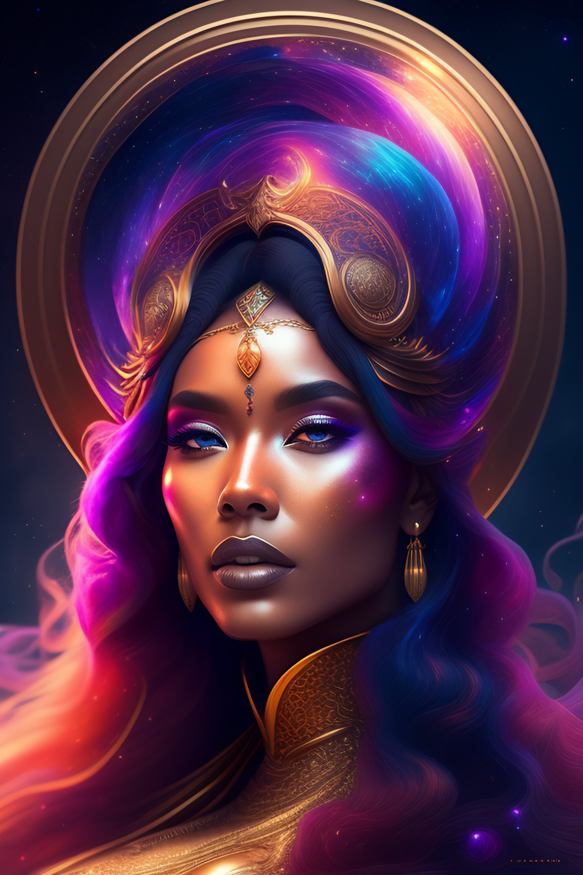 Lexica - Full body Portrait of a nebula goddess by Artgerm, Ferdinand Knab, Rutkowski, vivid ...