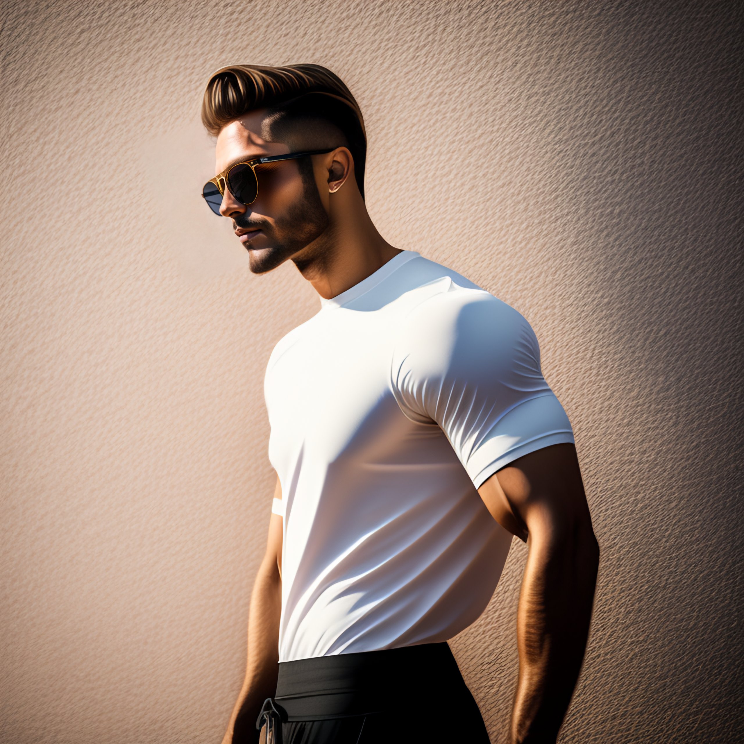 Lexica - Natural 35mm F4 full body photo of shapely yoga teacher male ...