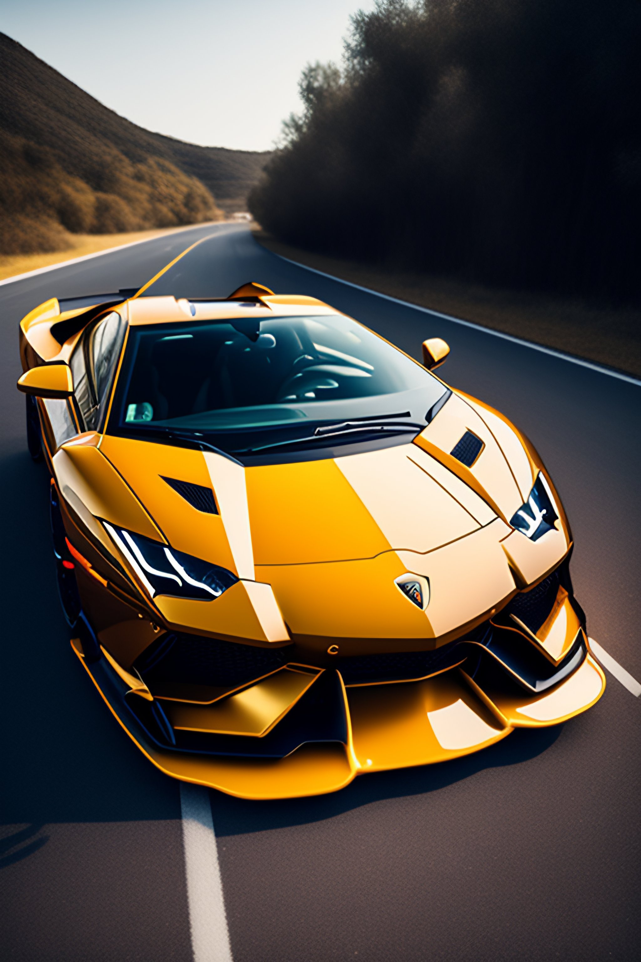 Lexica - Portrait of me in a Lamborghini