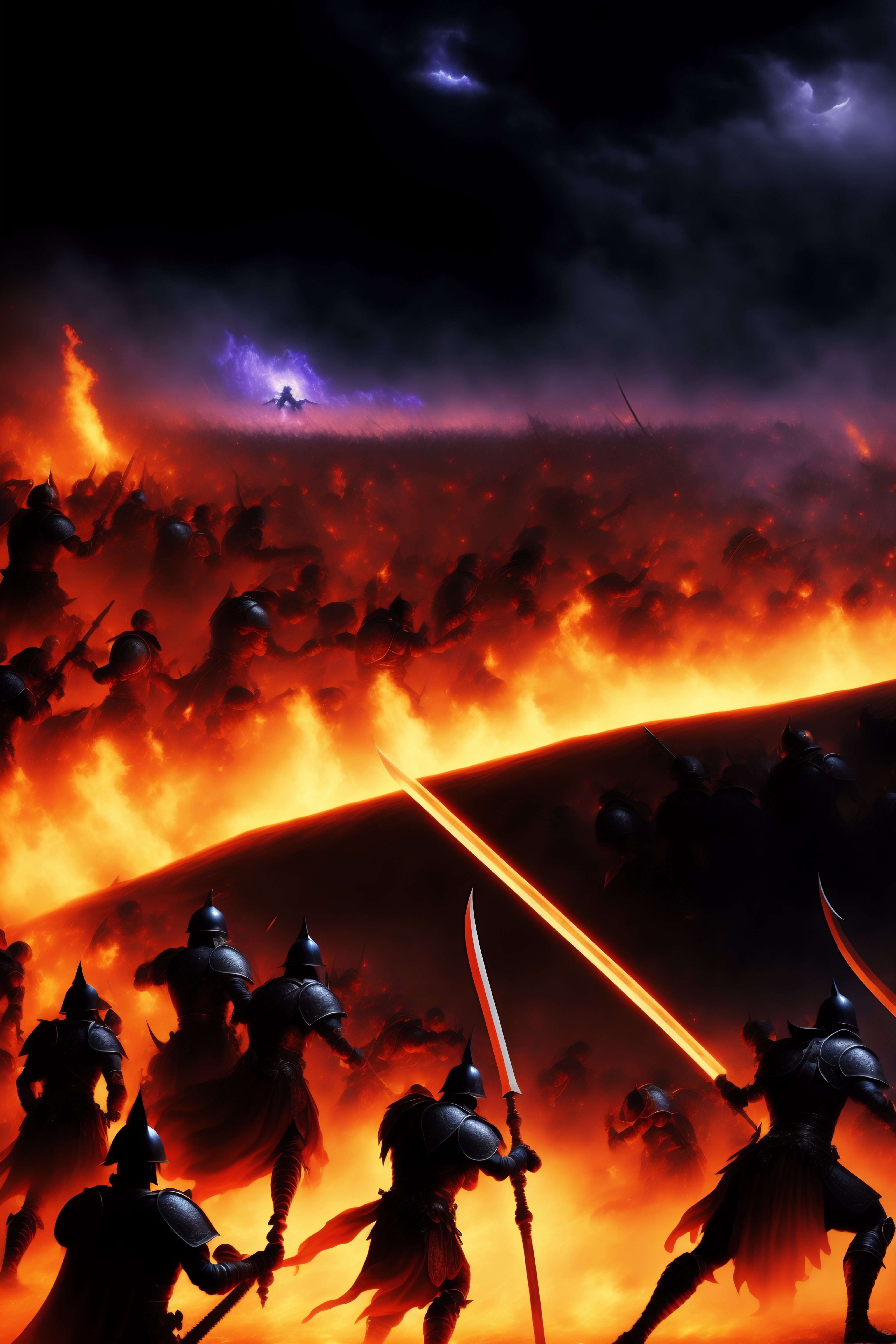 Lexica - A roman legion fighting a demon army on a battlefield covered ...