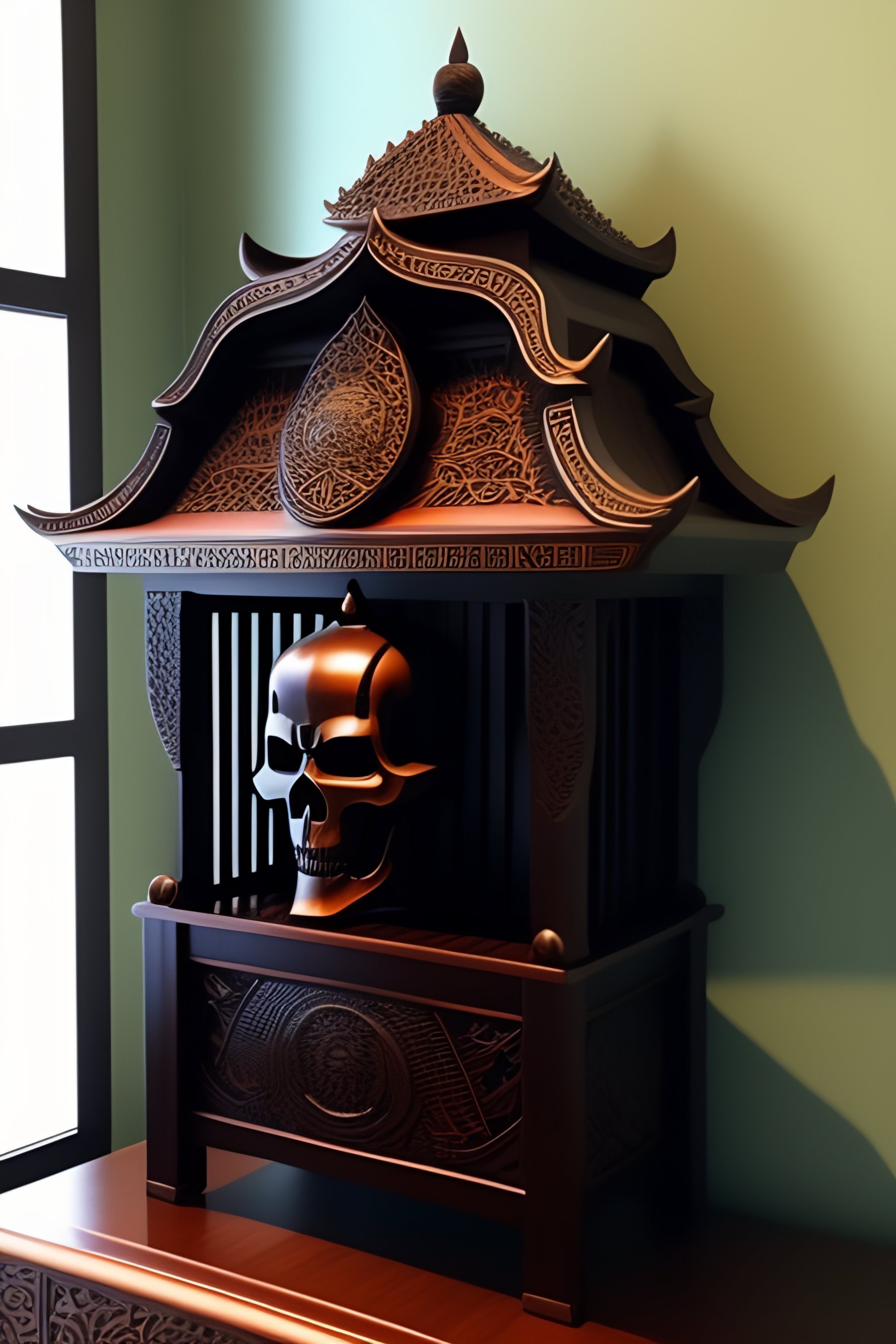 Lexica - mid shot, death reaper , Japanese, , ancestral center piece in ...