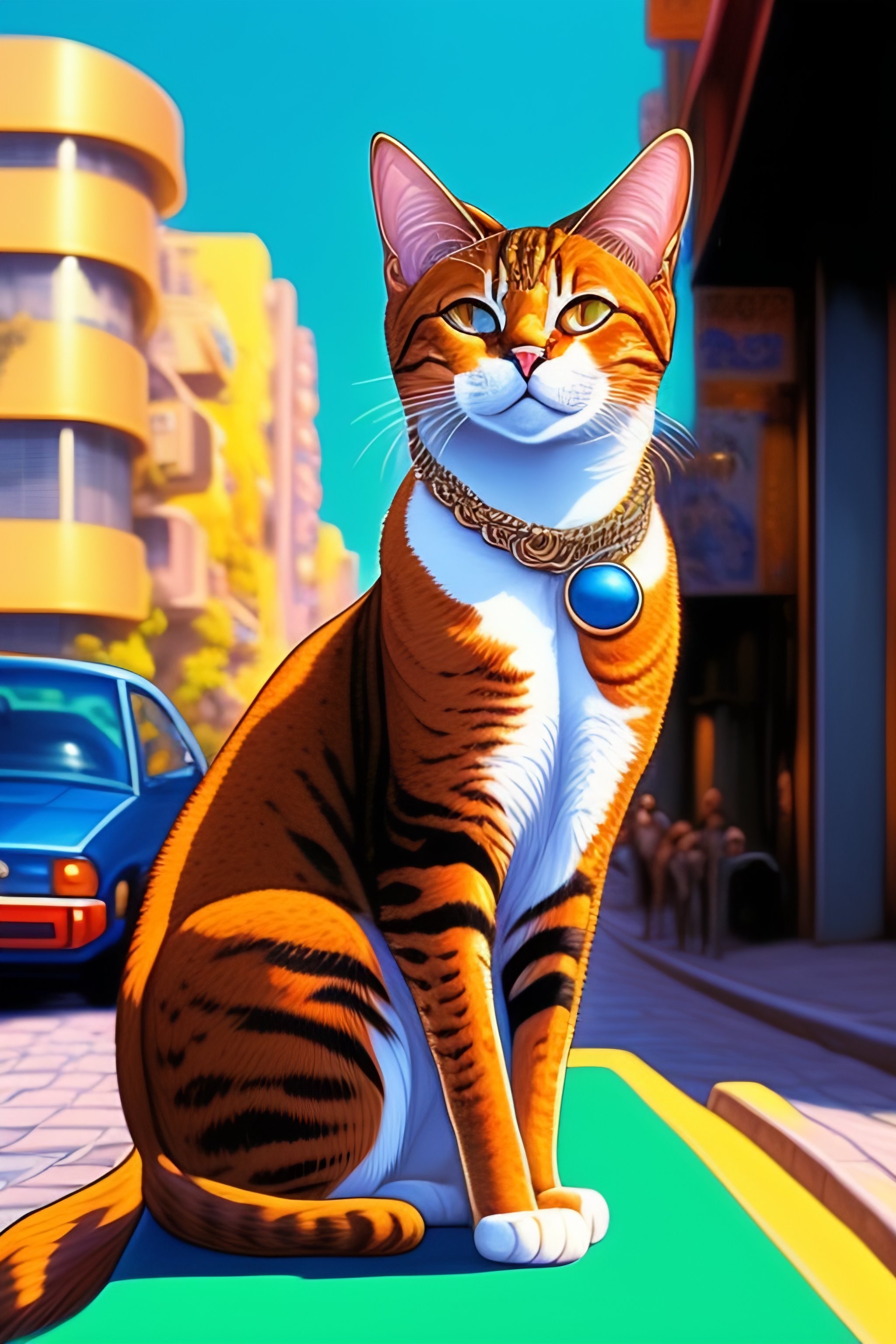 Lexica - Vintage 90's anime style. a cat holding thumbs up in a Tel ...