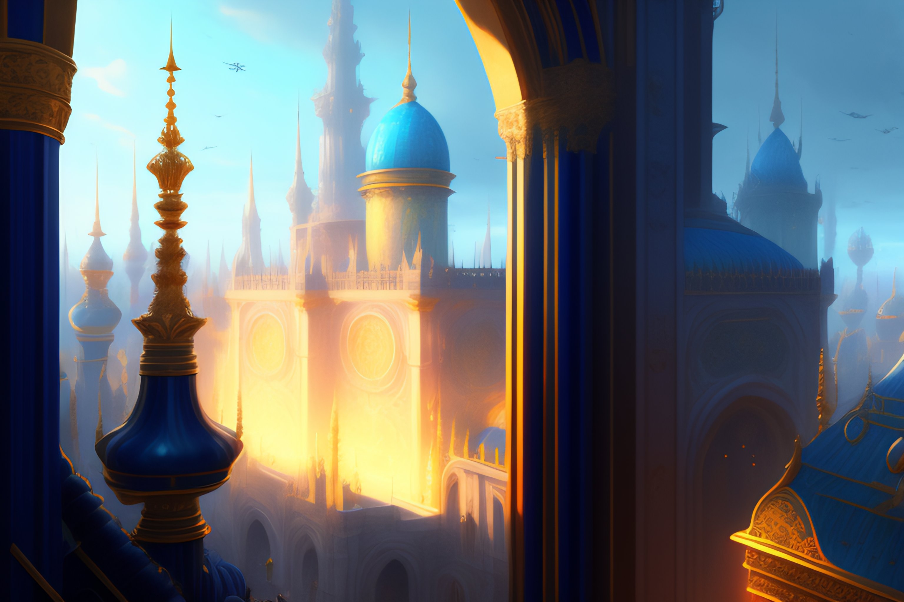 Lexica - Fantasy cityscape, aerial view, game art, concept art ...