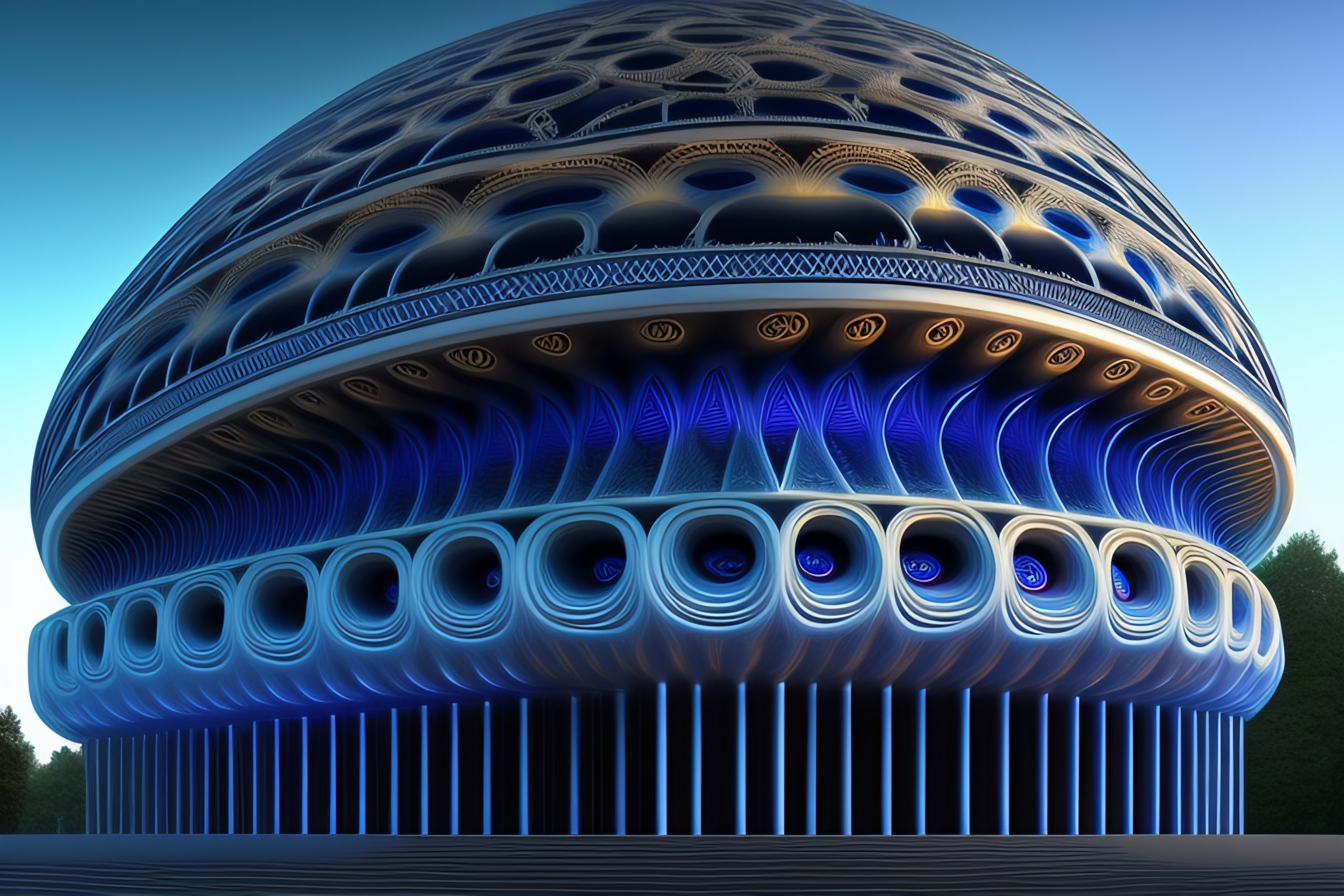 Lexica - Magic mushroom building in the style of H.R. Giger,alex grey