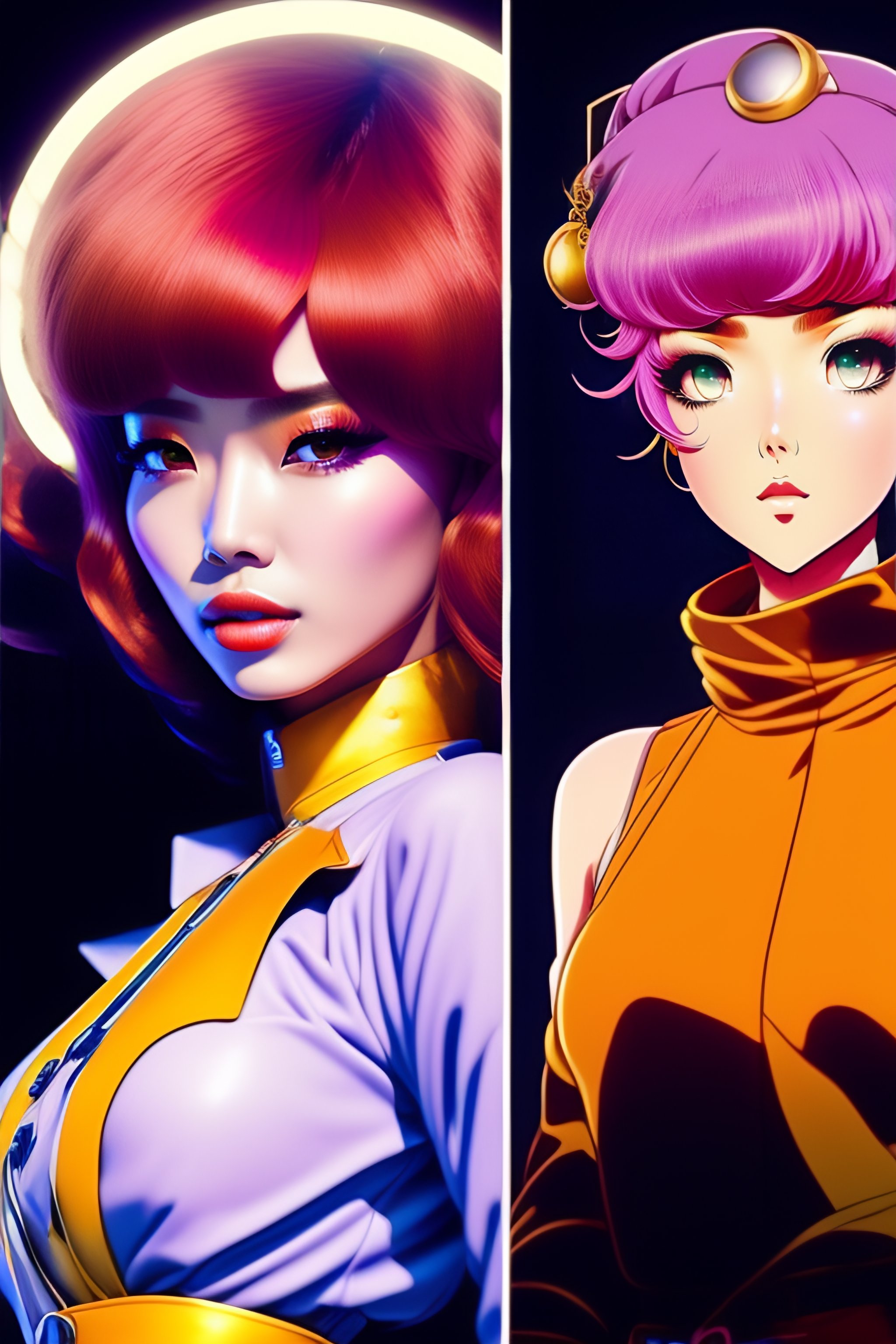 Lexica - Stylish haute couture in the style of 90's vintage anime, smoe ...
