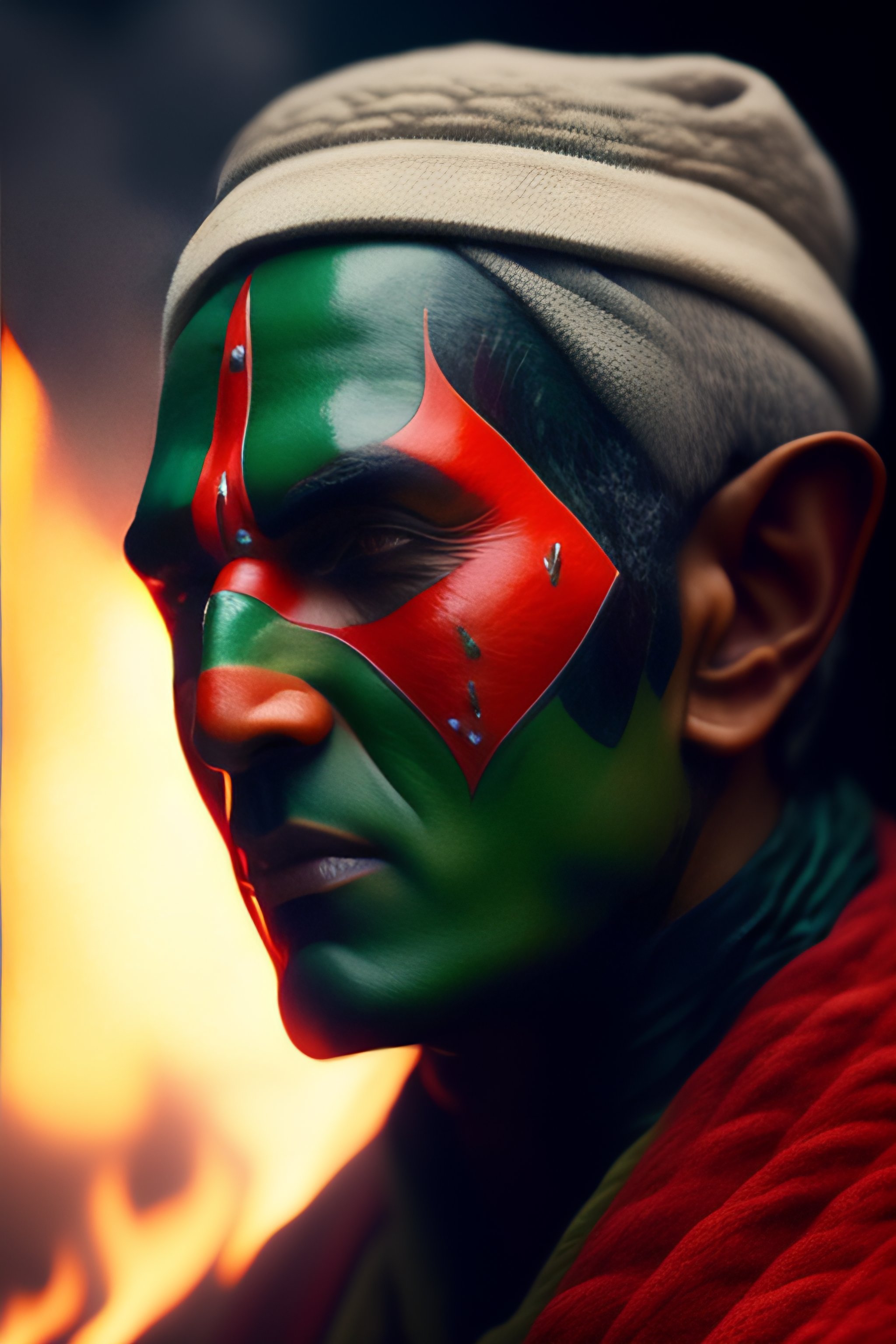 Lexica - Elf man with burned face