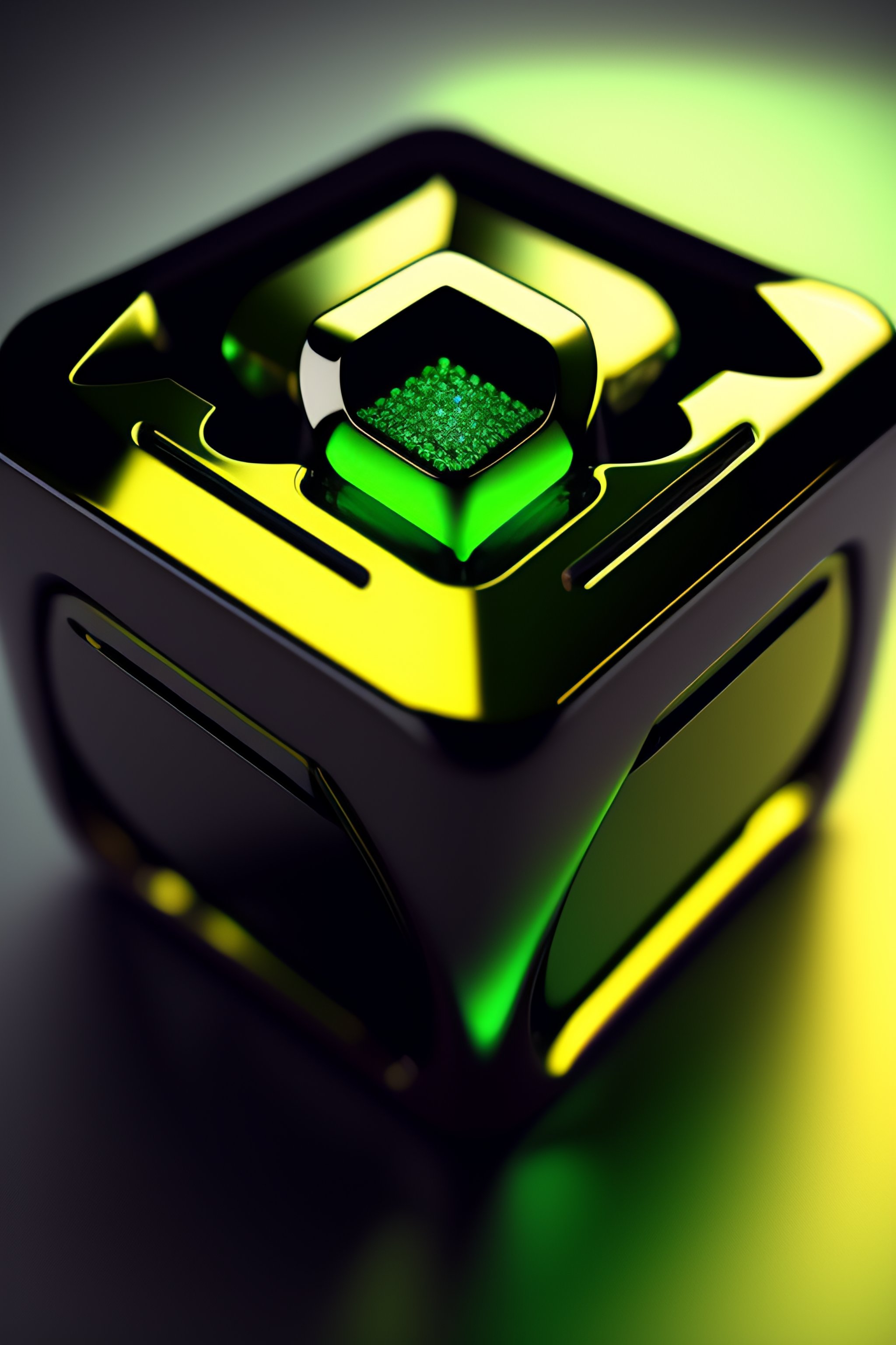 Lexica - A photorealistic render of a metallic crystalline neotribal ...