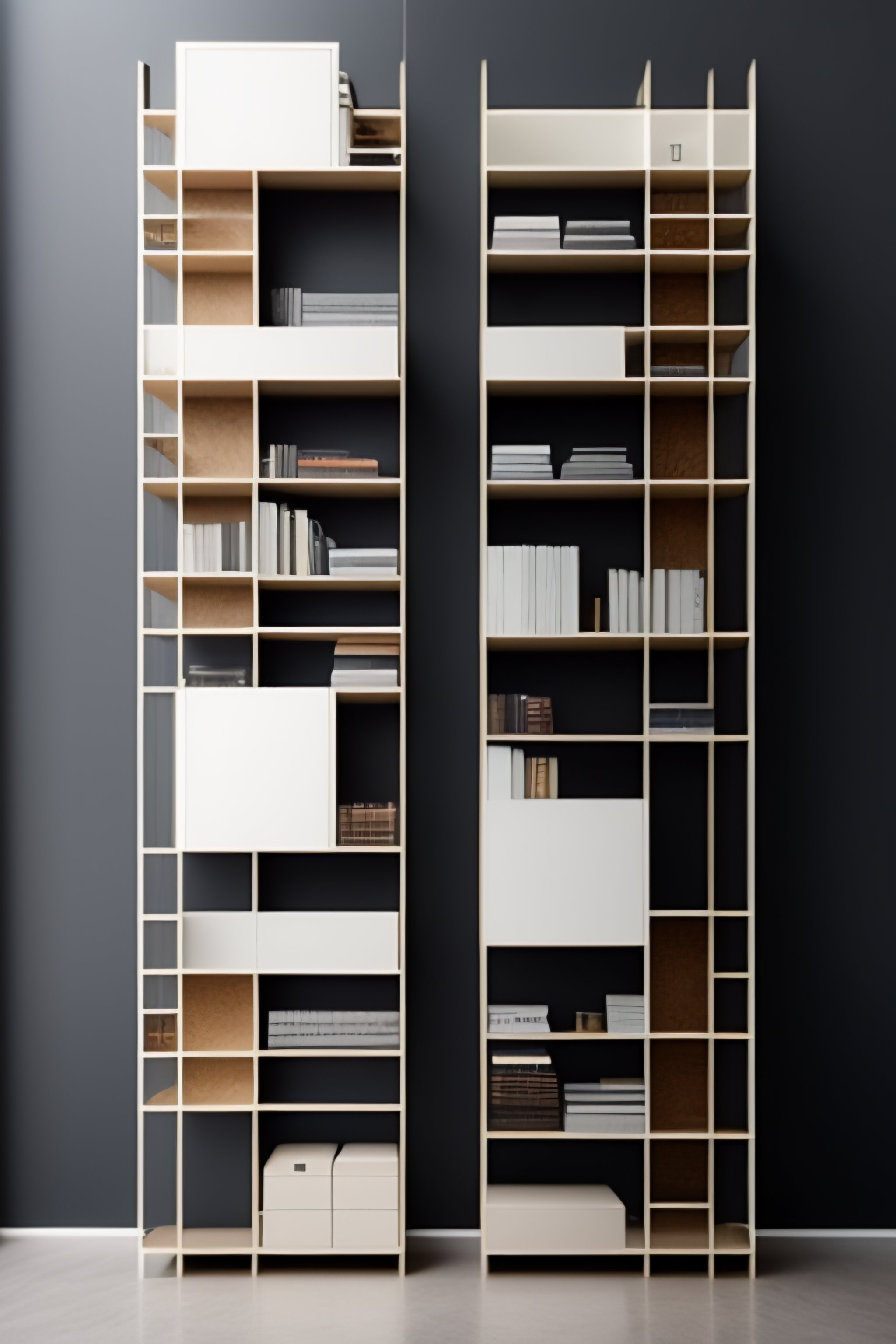 Lexica - A filled book shelf designed by Dieter Rams. Intricate details
