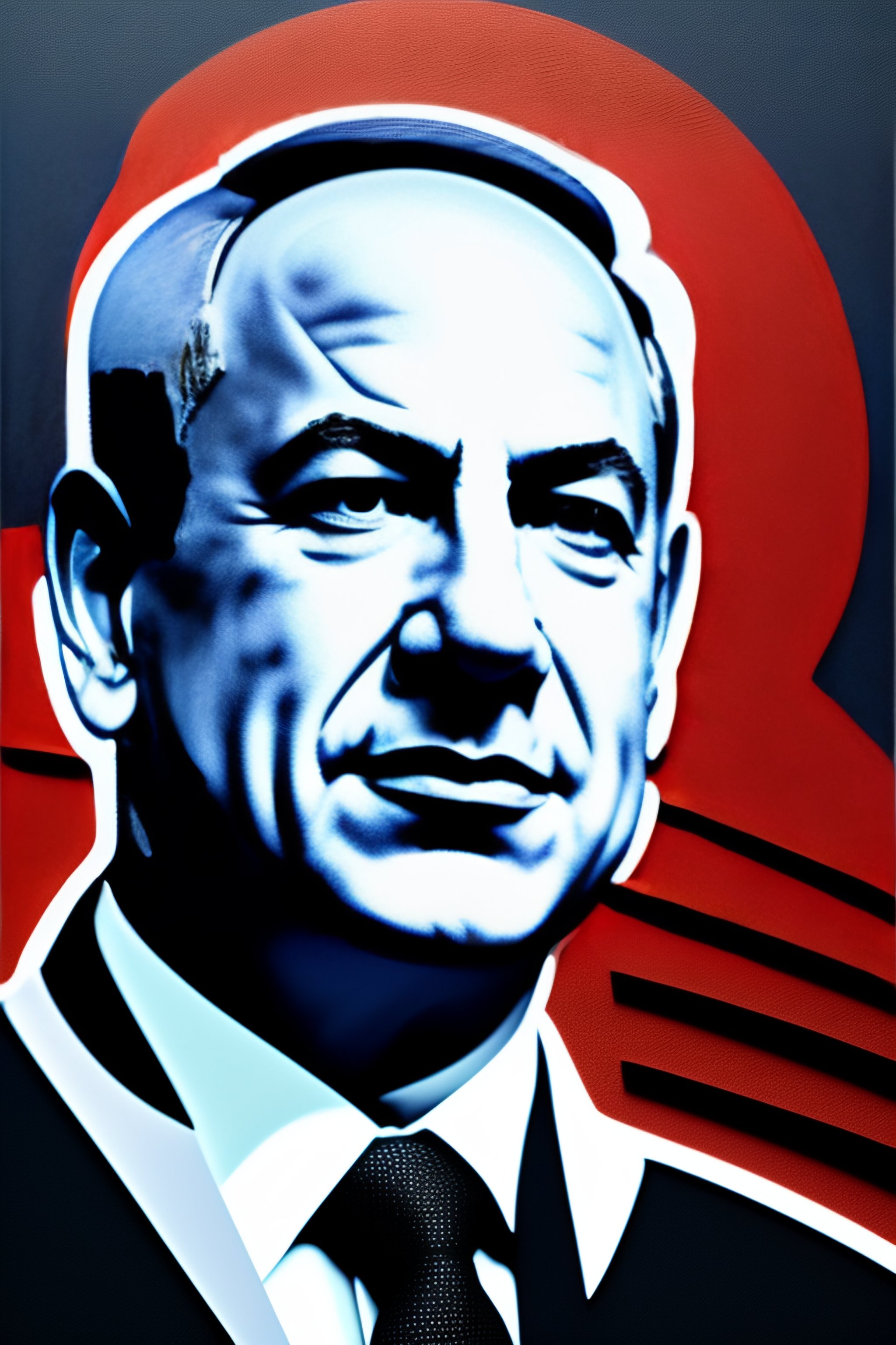 Lexica - Portrait of benjamin netanyahu, PaperCut style