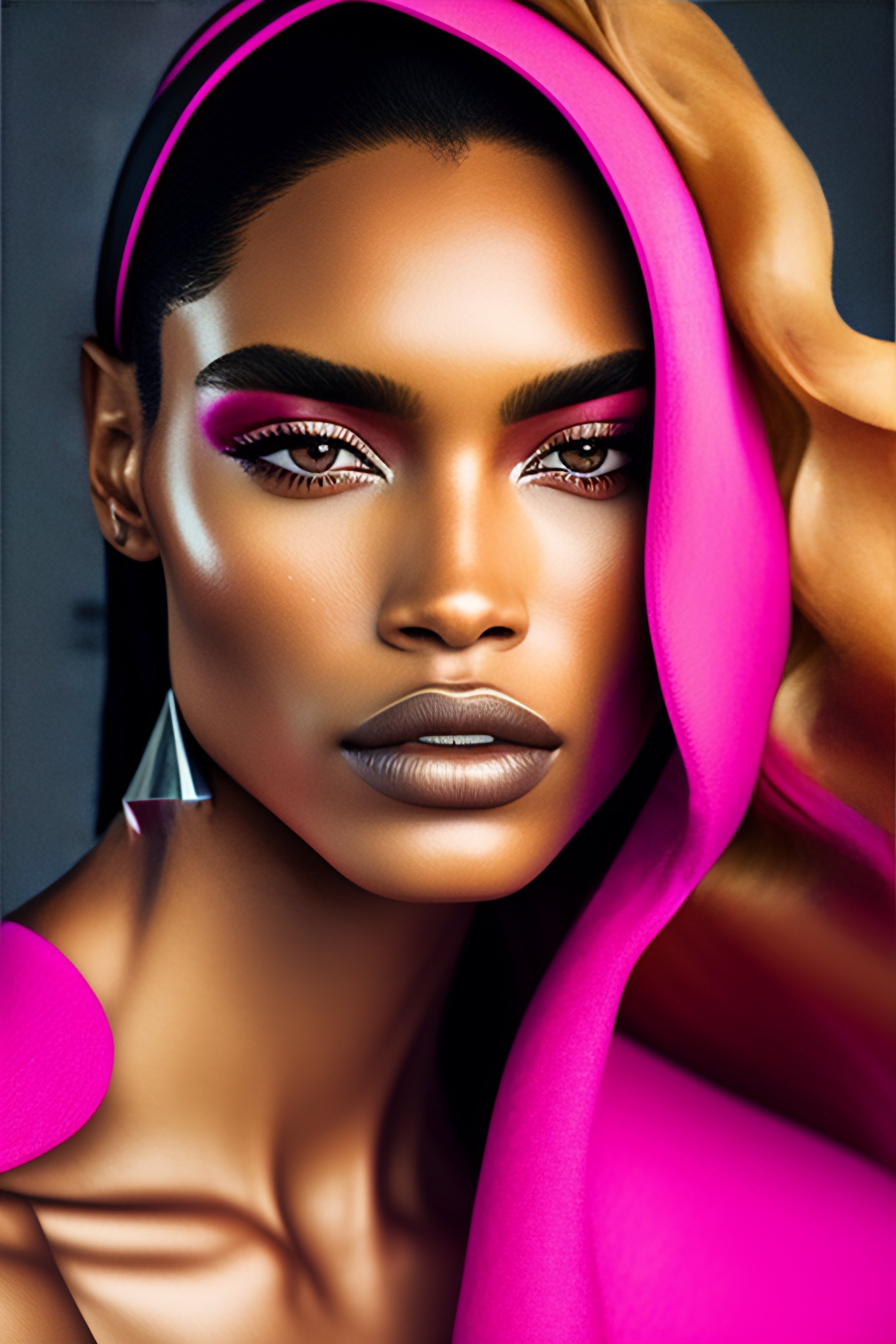 Lexica - A photo close-up of a beautiful long haired woman with light ...