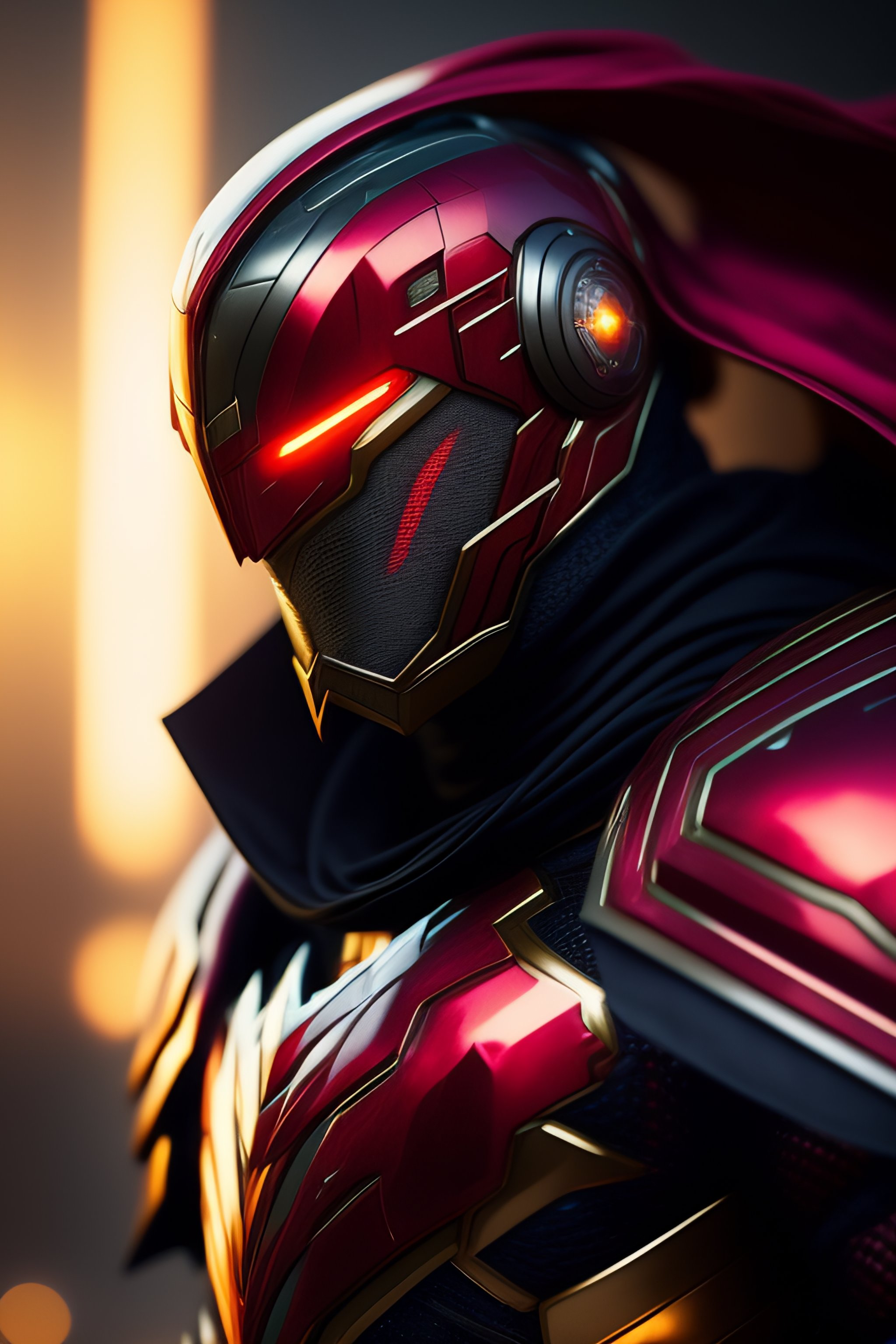 Lexica - The conqueror super villain, cyborg, robotic armor crimson ...