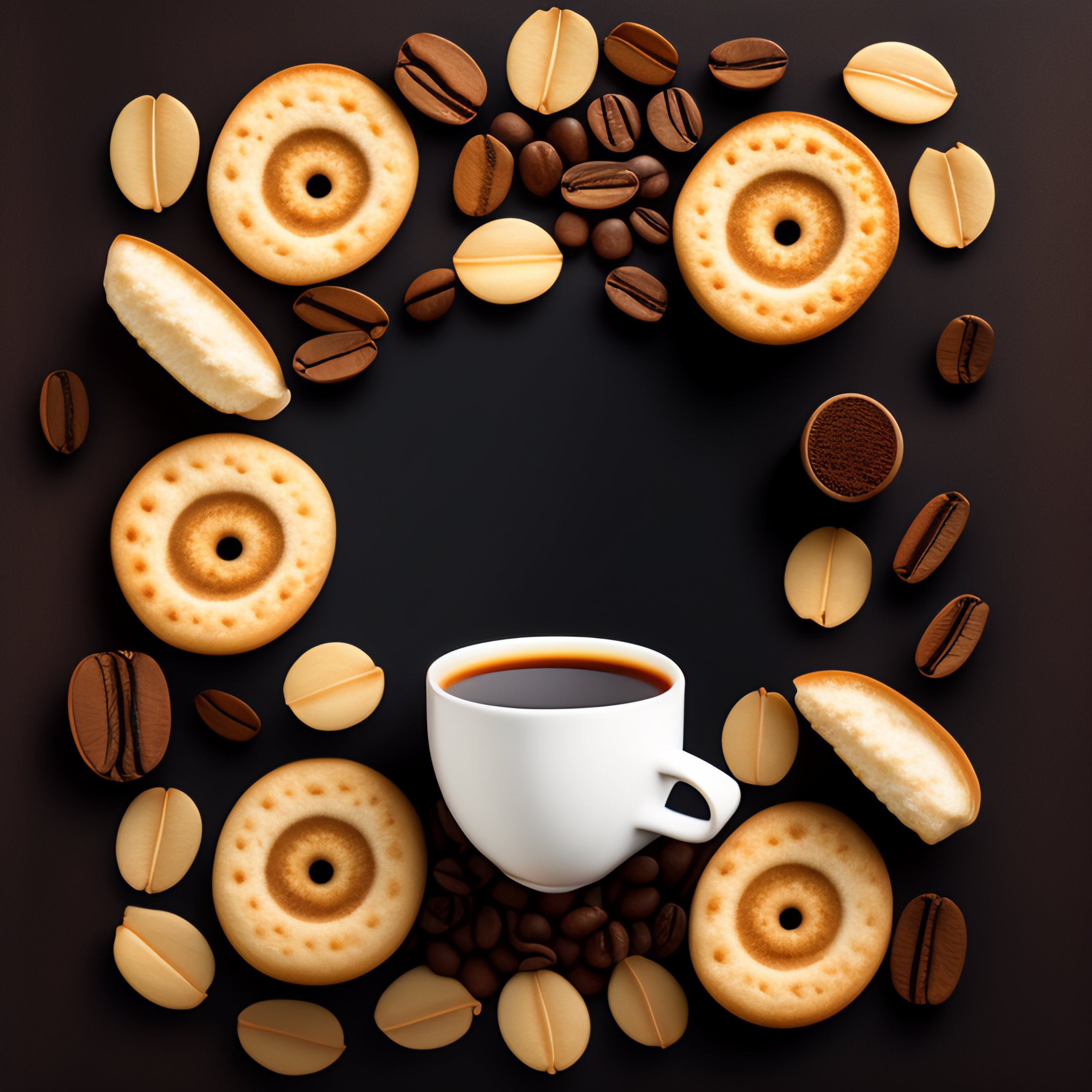 Lexica - Create a white backdrop for coffee product images with the top ...