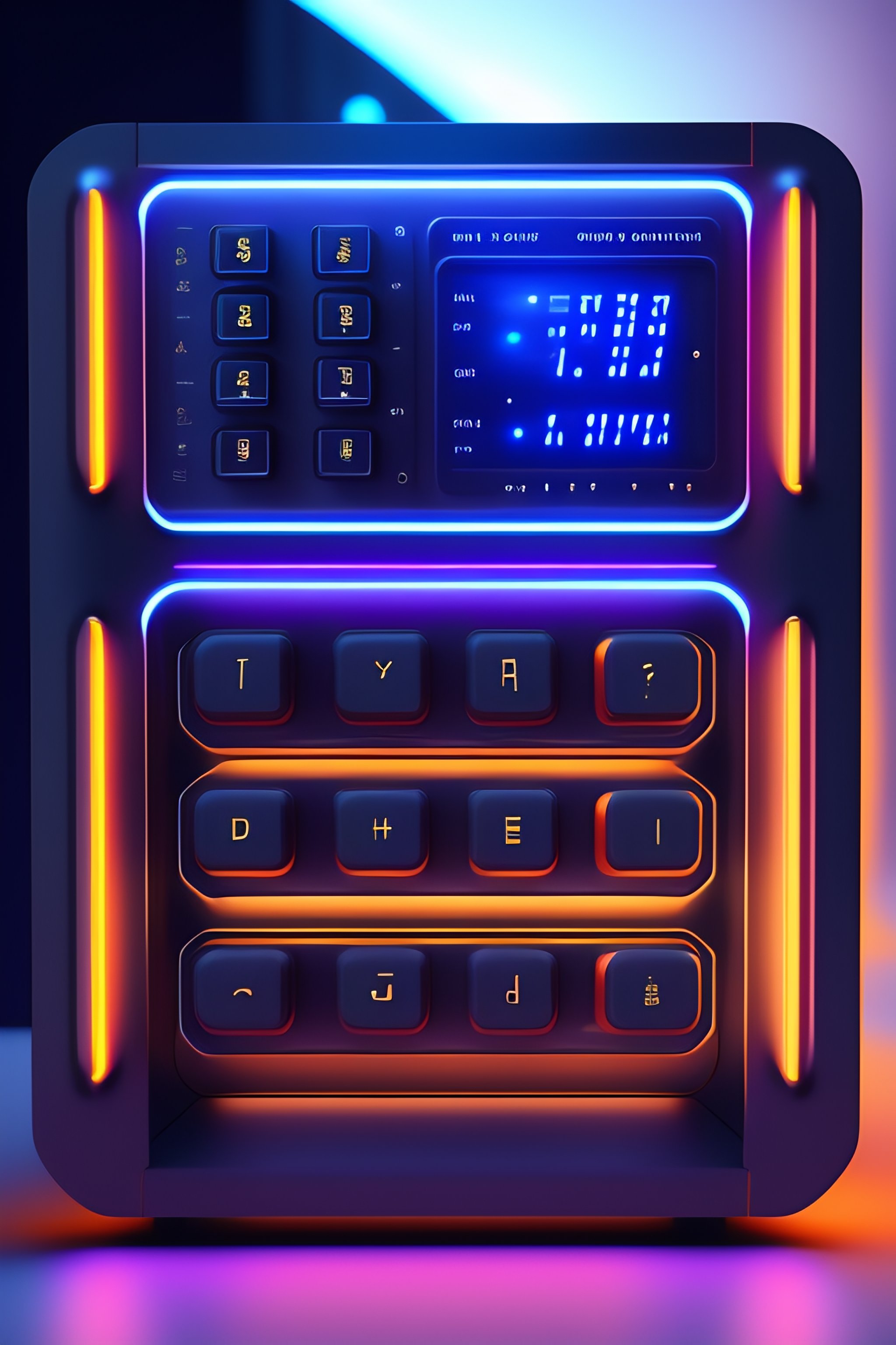 Lexica - Realistic 3D render of a futuristic digital control panel ...