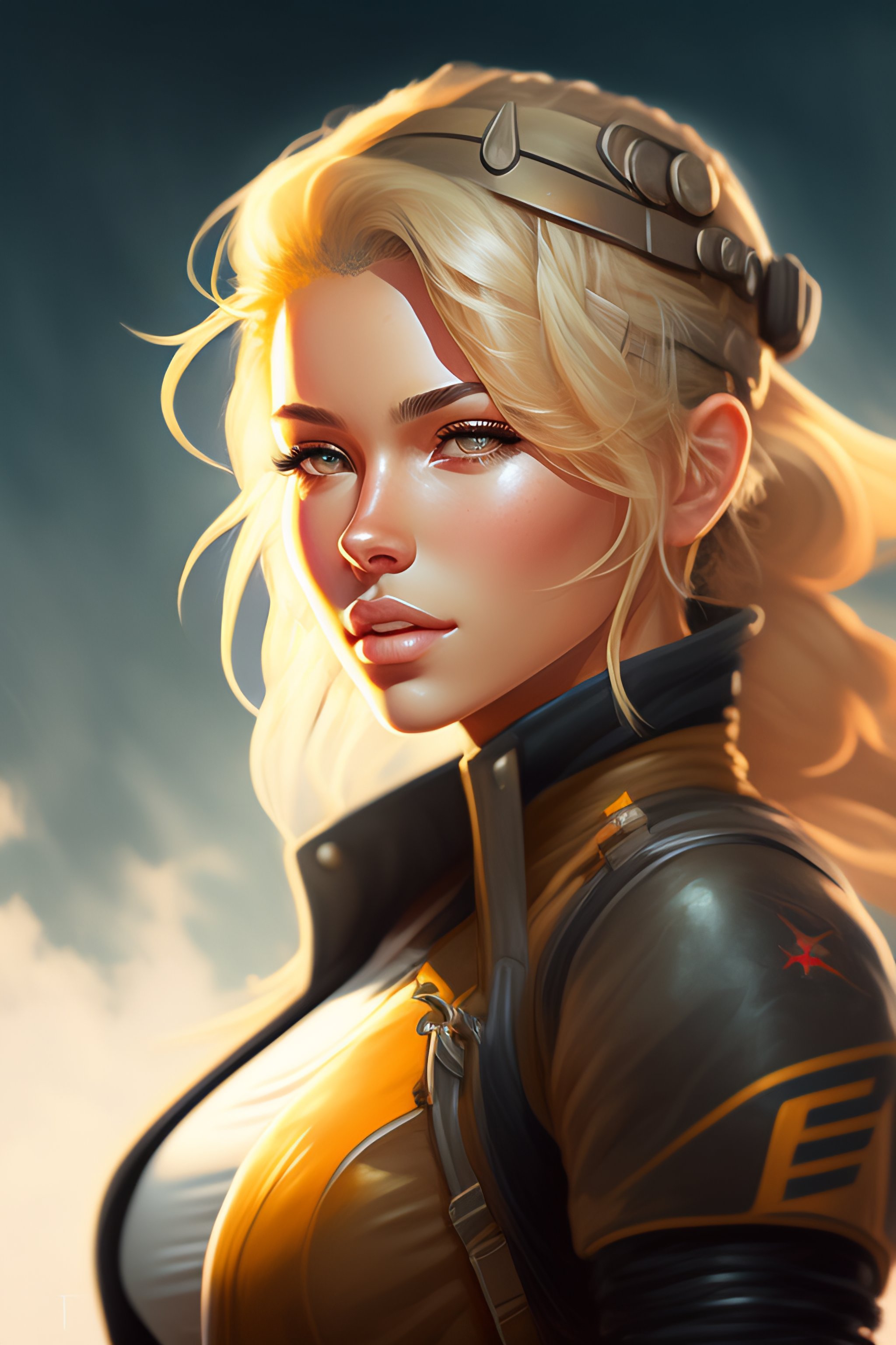 Lexica - Detailed portrait of a young female who survived in the post ...