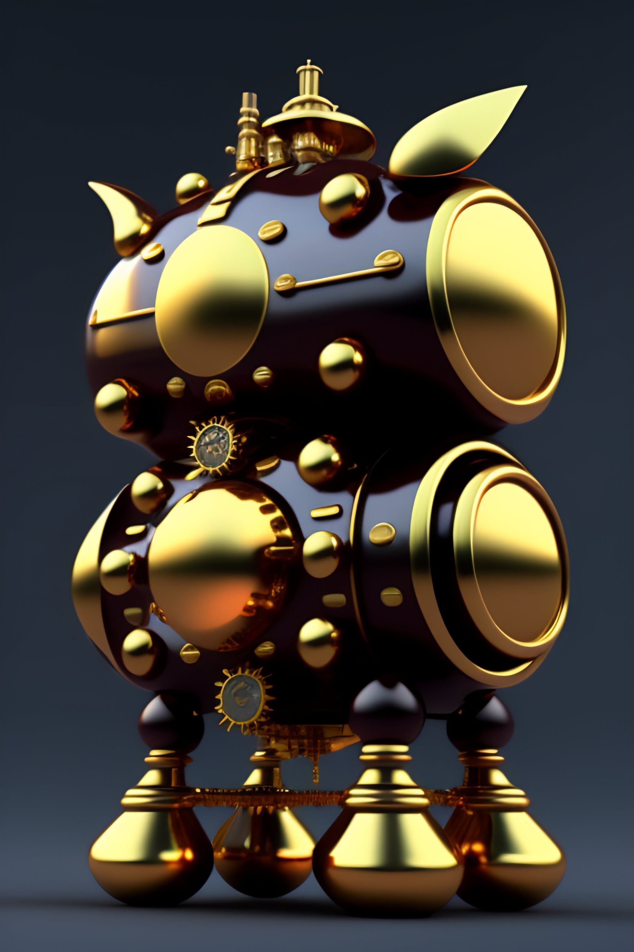 Lexica - Steampunk mechanical pokemon 3d render digital art