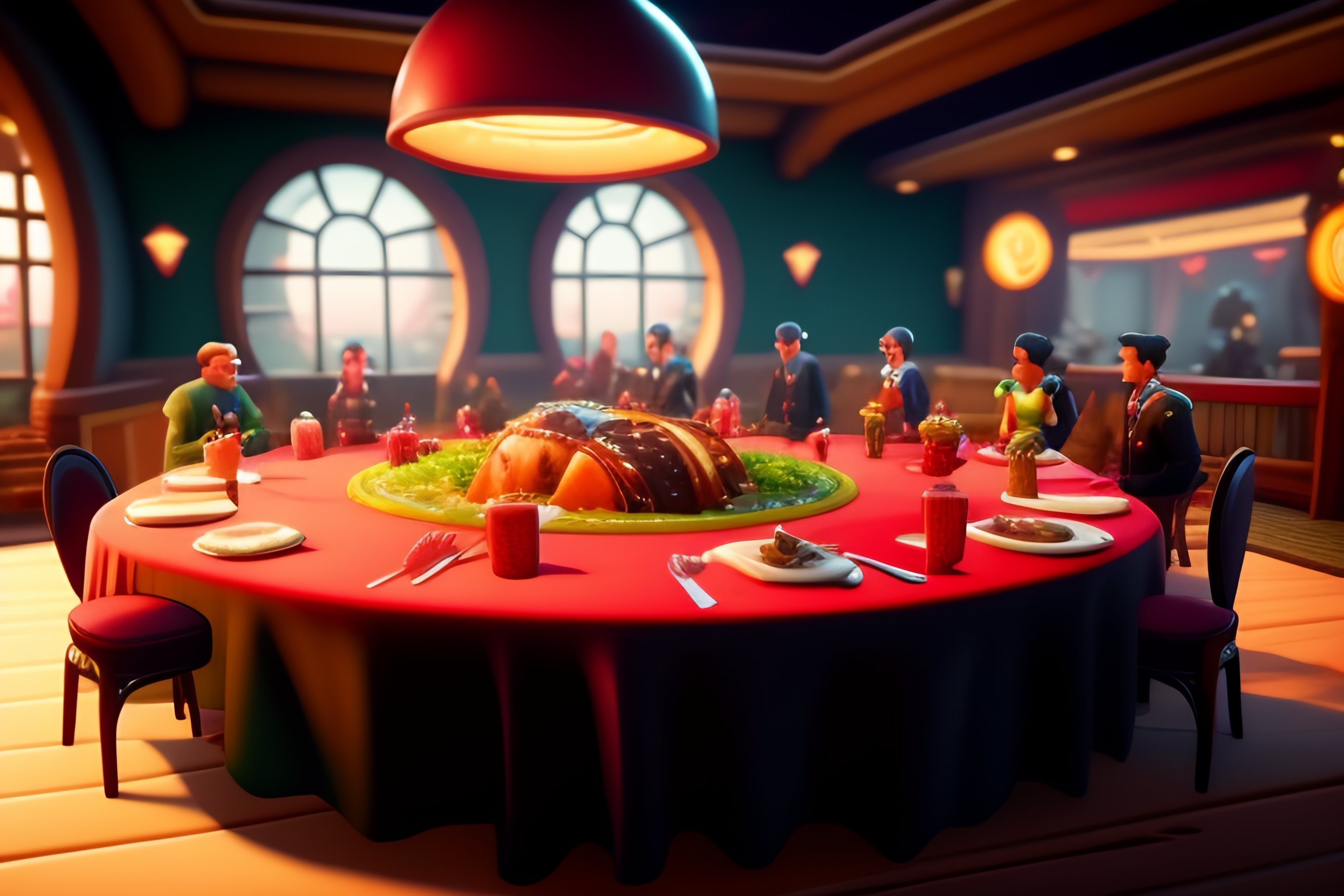 Lexica - Fortnite valentines day battle, dinner at giant table at large ...