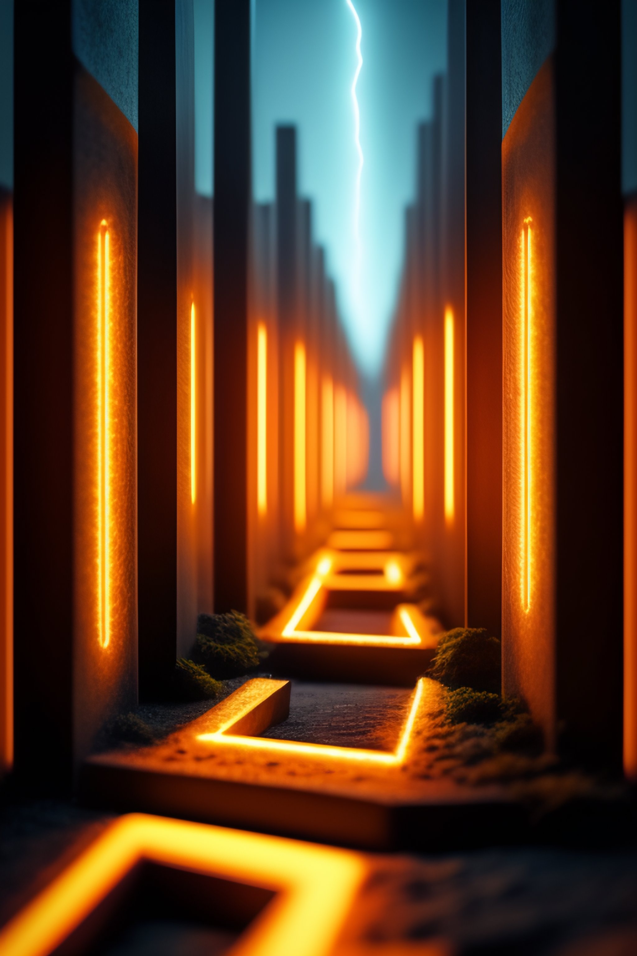 Lexica - A bolt of Lighting making its way through a maze by taking the ...