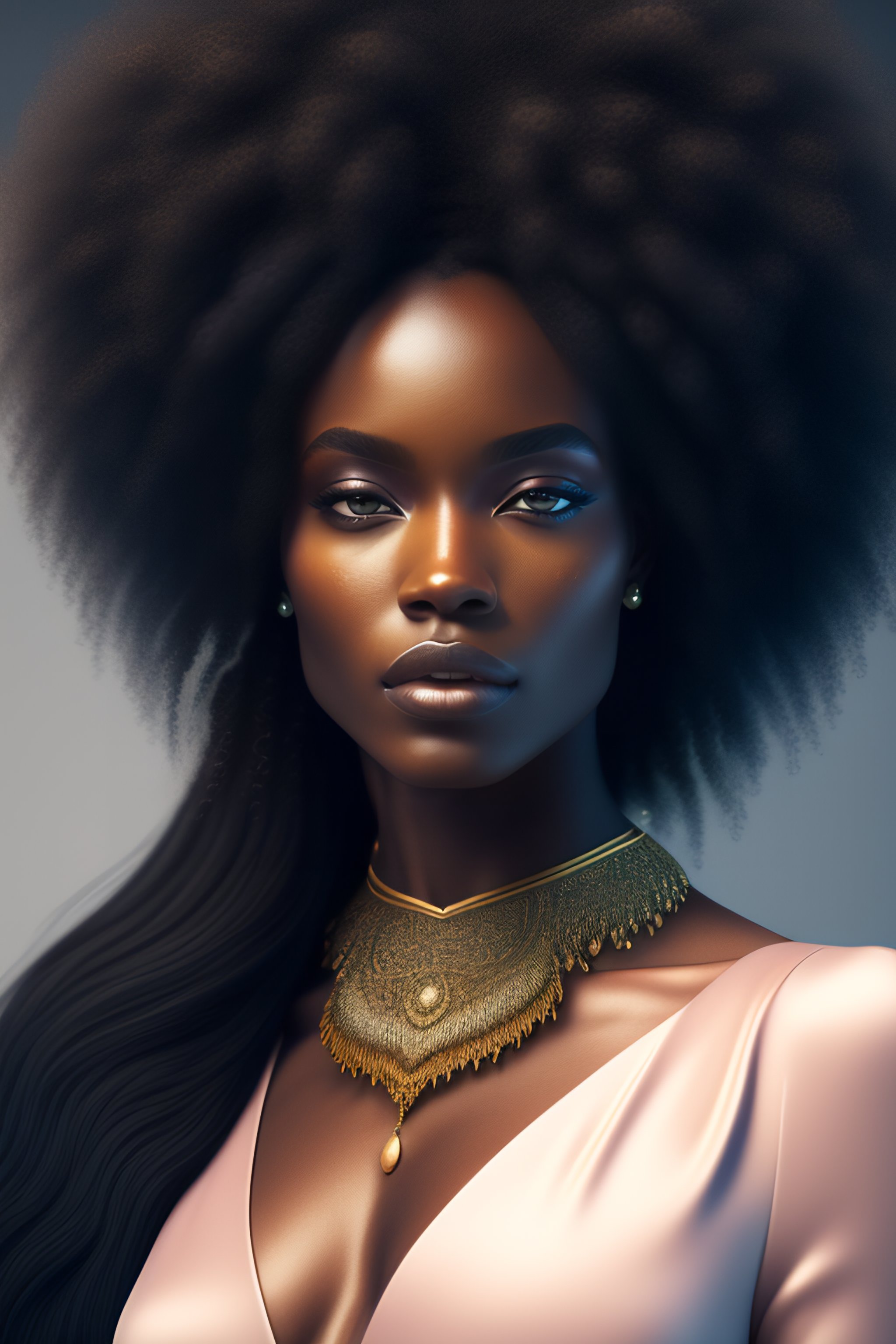 Lexica - Gorgeous black woman, peaceful, innocent, tranquil, long ...