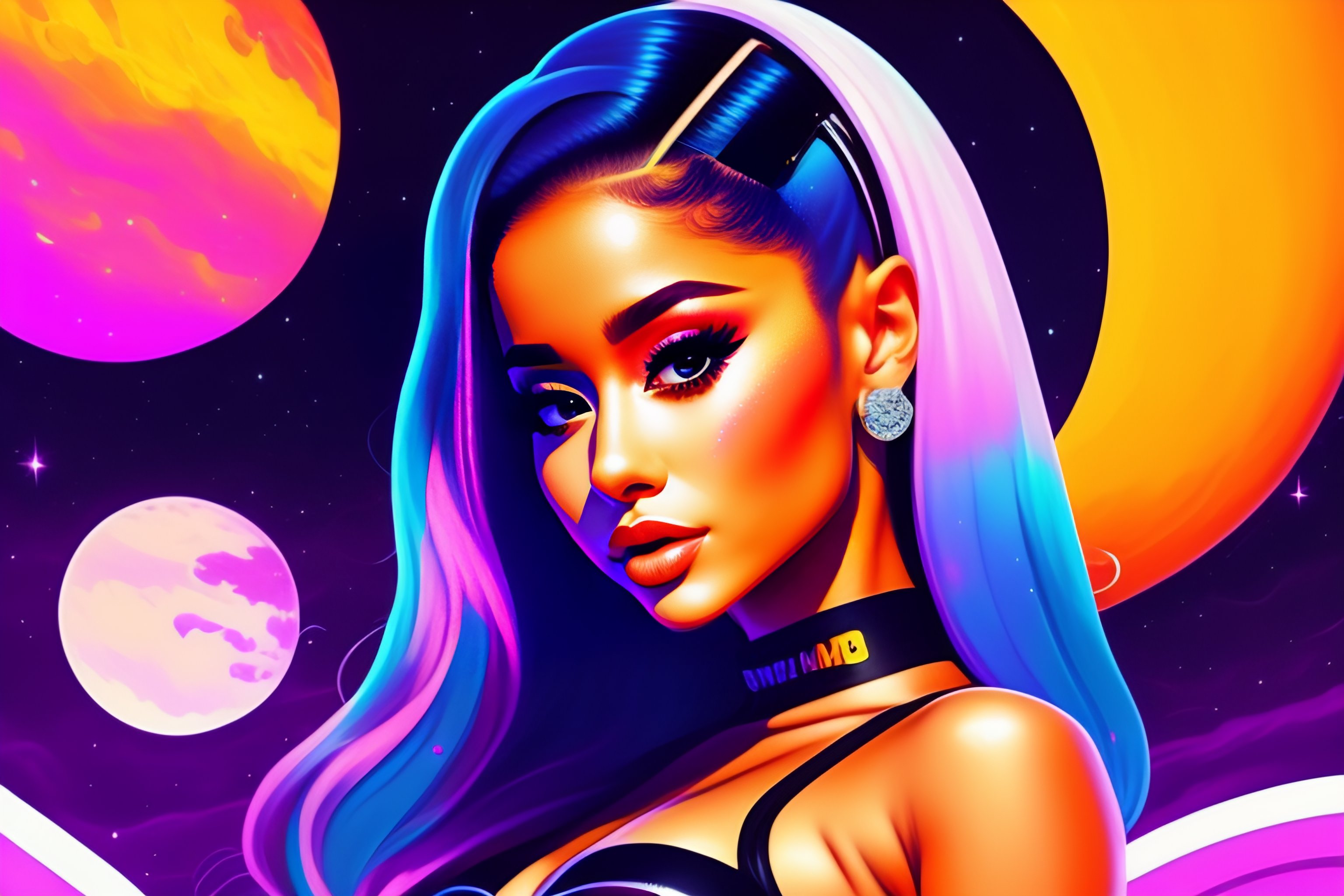 Lexica - Photo of fusion of Ariana Grande with Selena Gomez with bikini ...