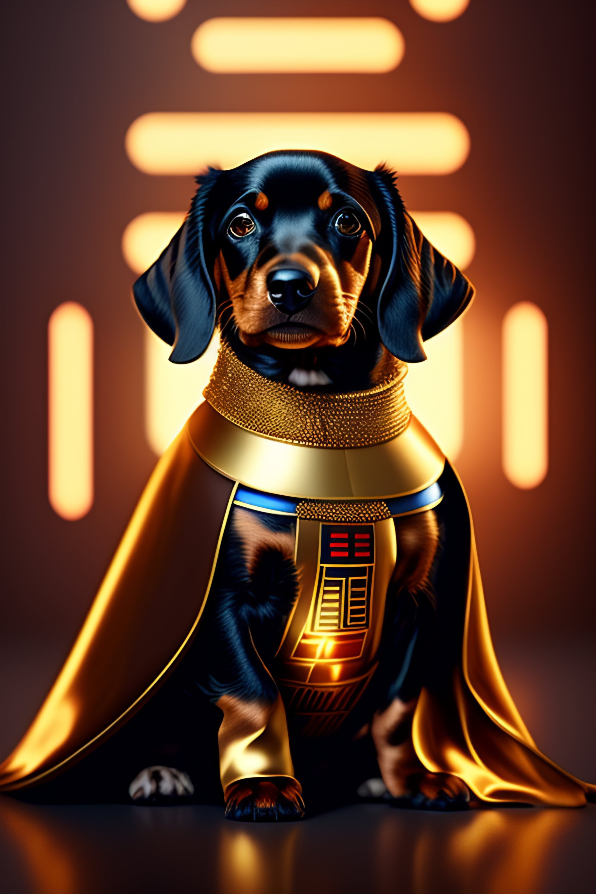 Lexica - Star Wars scene artificial intelligence a small black and ...