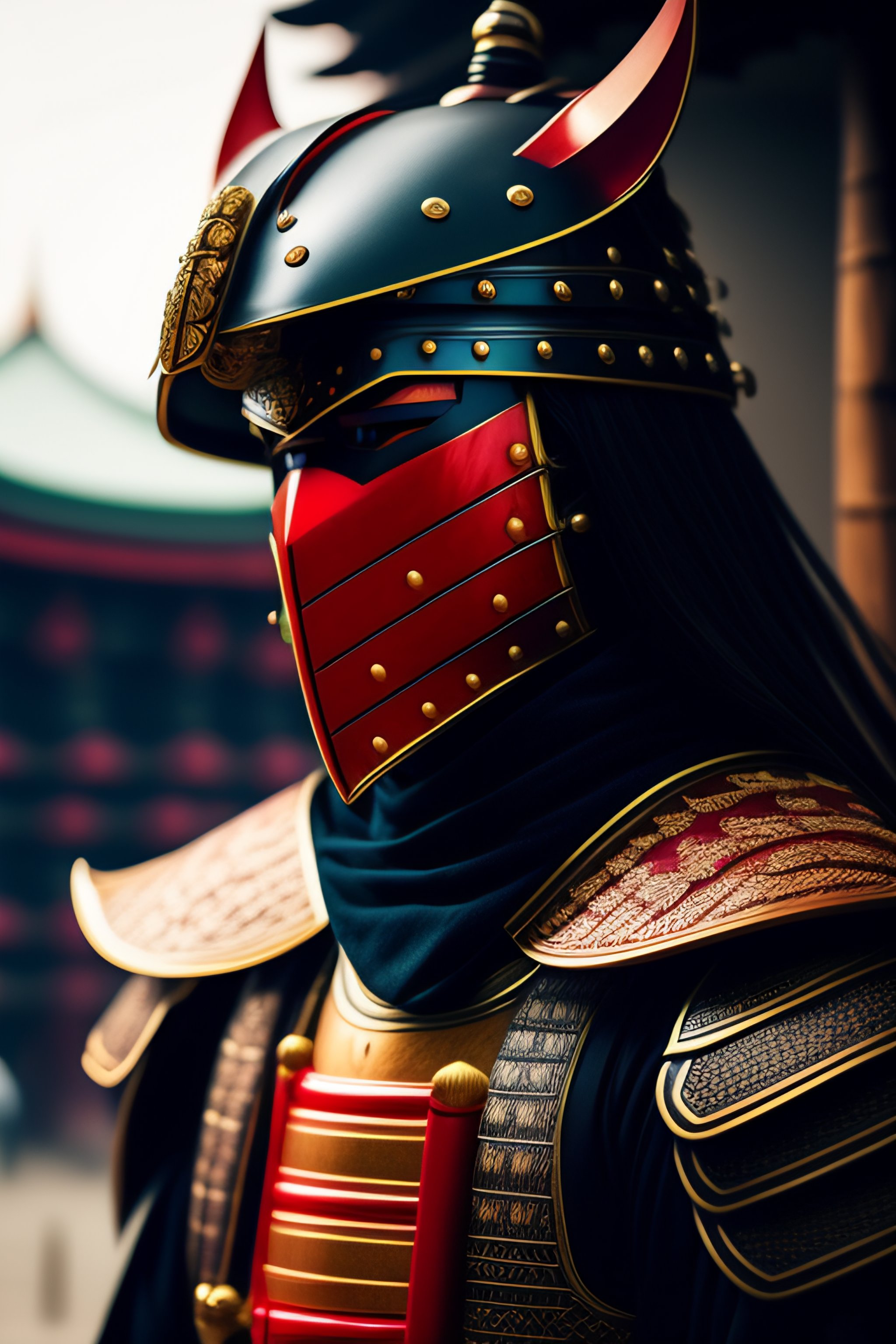 Lexica - Samurai armour mask anime japan