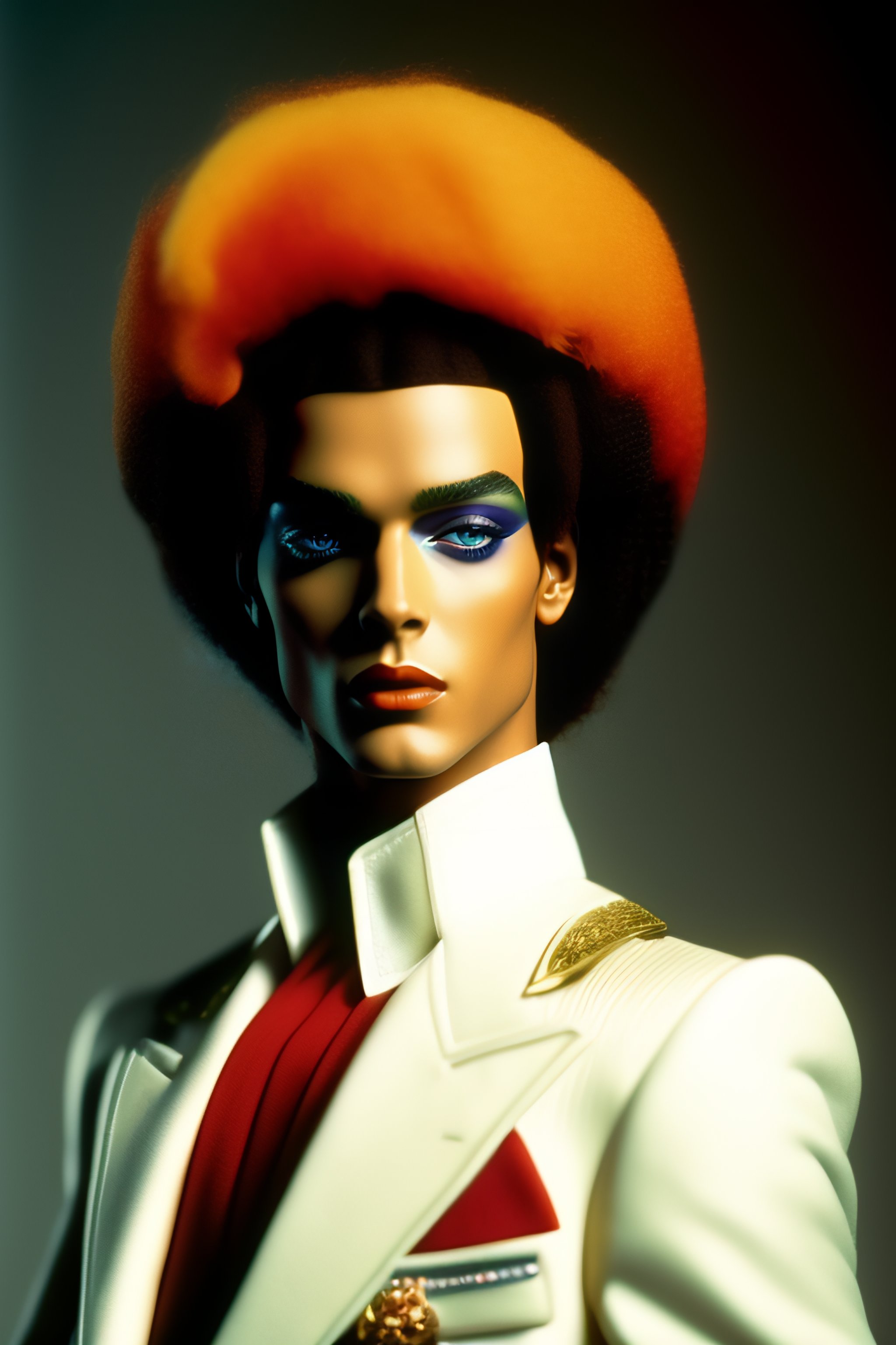Lexica - 80s Boy George as a Ken doll, dreadlocks, delicate makeup ...