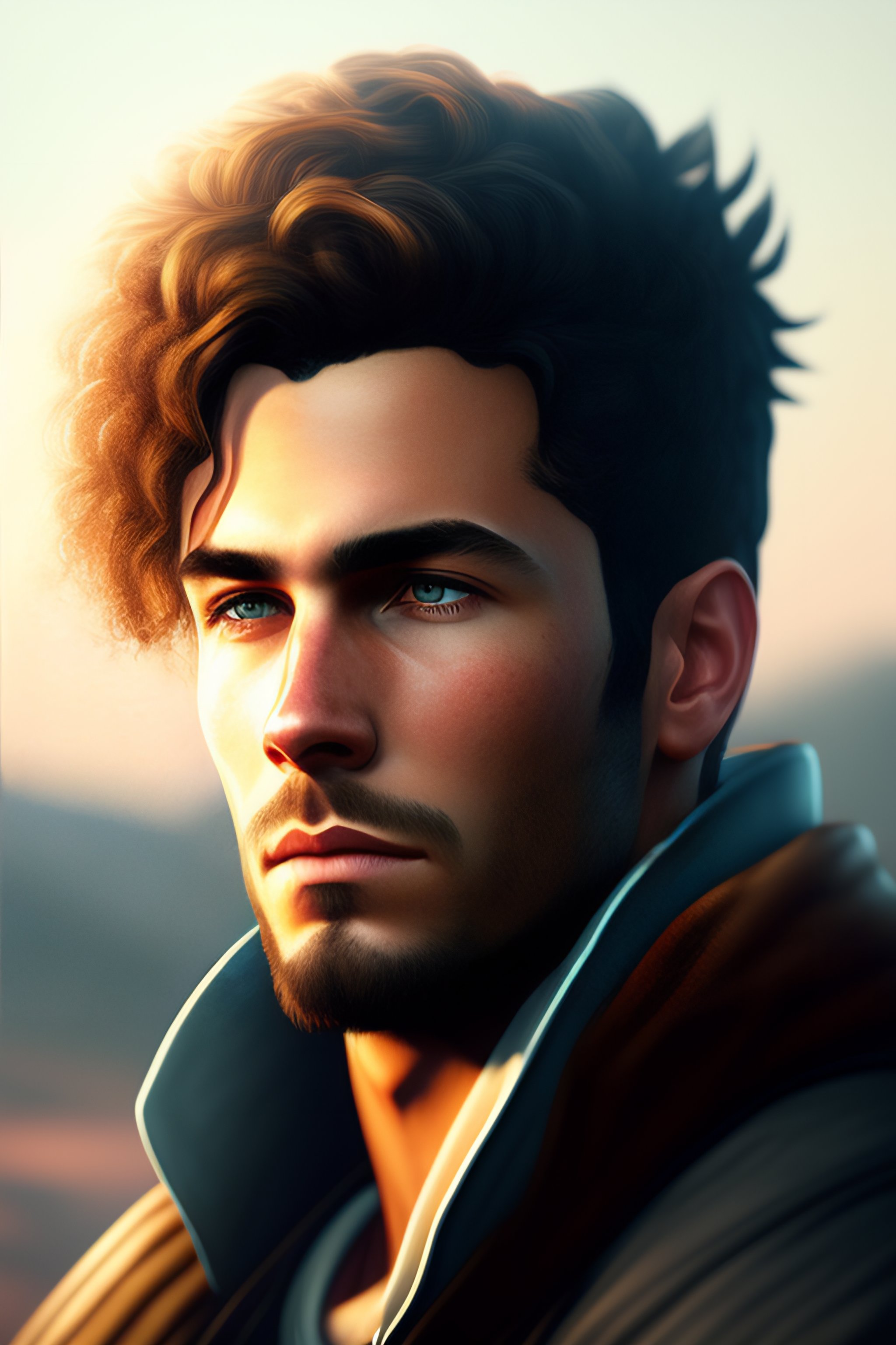 Lexica - Tired gamer portrait