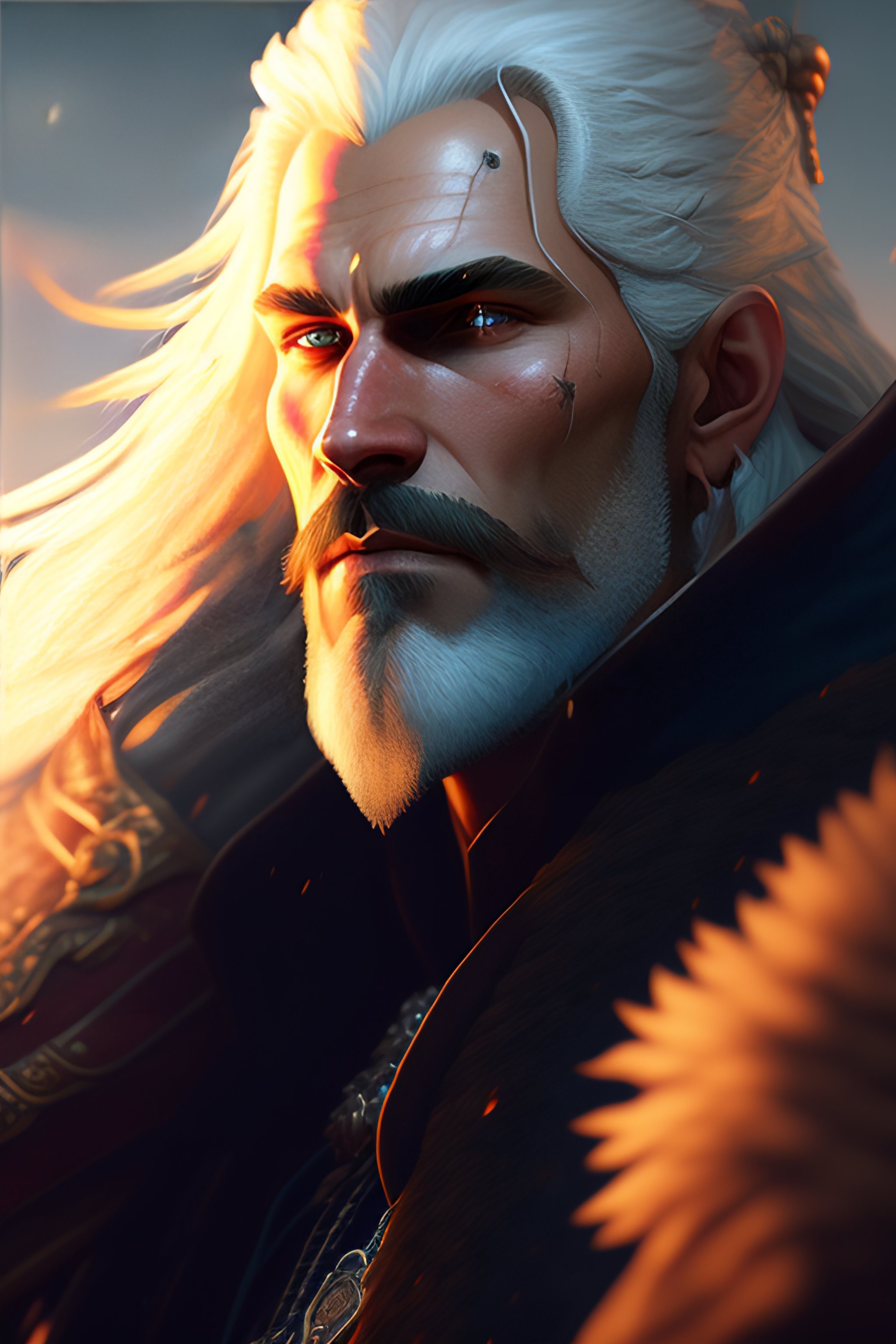 Lexica - Highly detailed portrait of geralt of rivia, stephen bliss ...