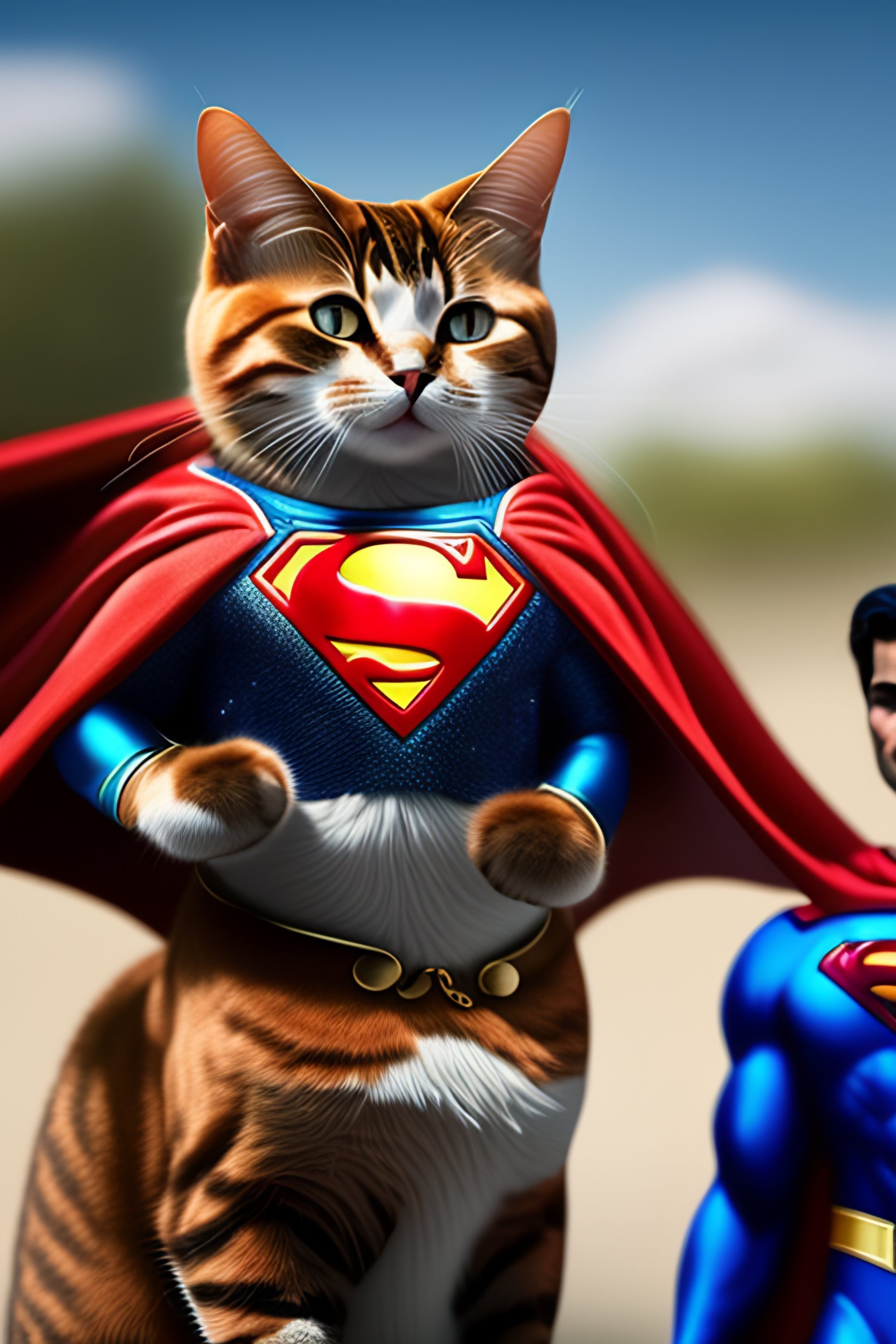 Lexica - A cat dressed as superman