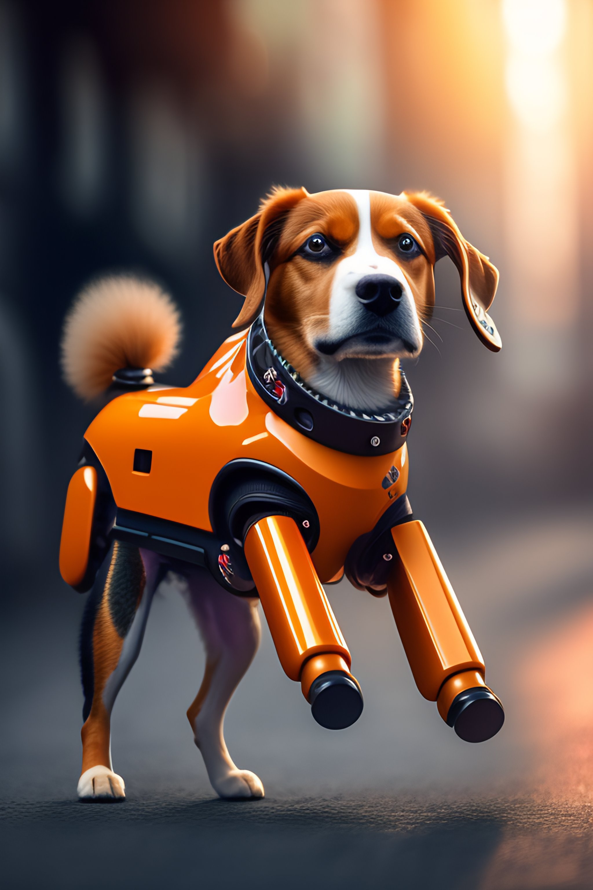 Lexica - Dog Caramel Robot Cyberpunk prototype Drone Motor Bike