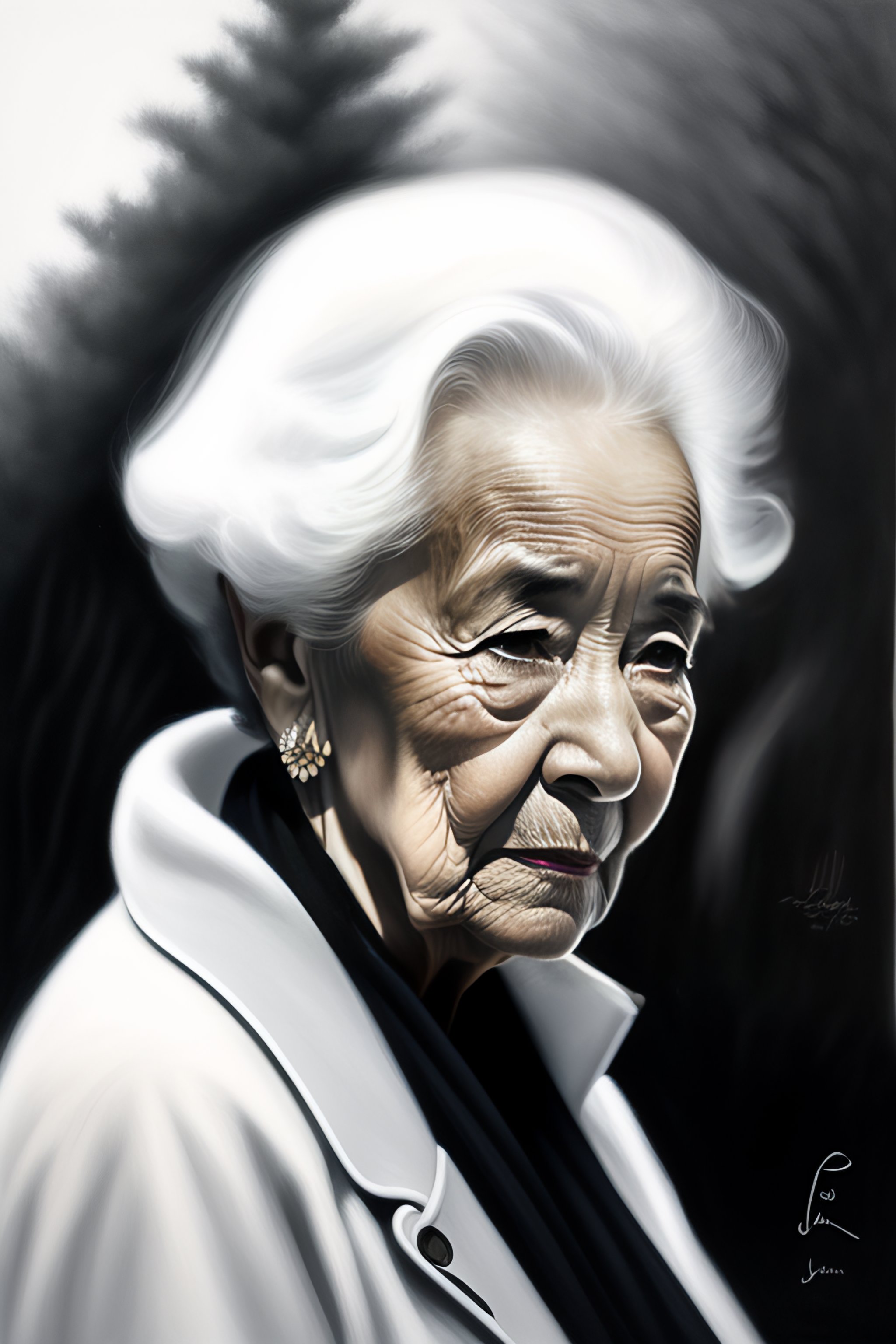 Lexica - An old person, 80 years old, olive skin, wrinkled, sad face ...